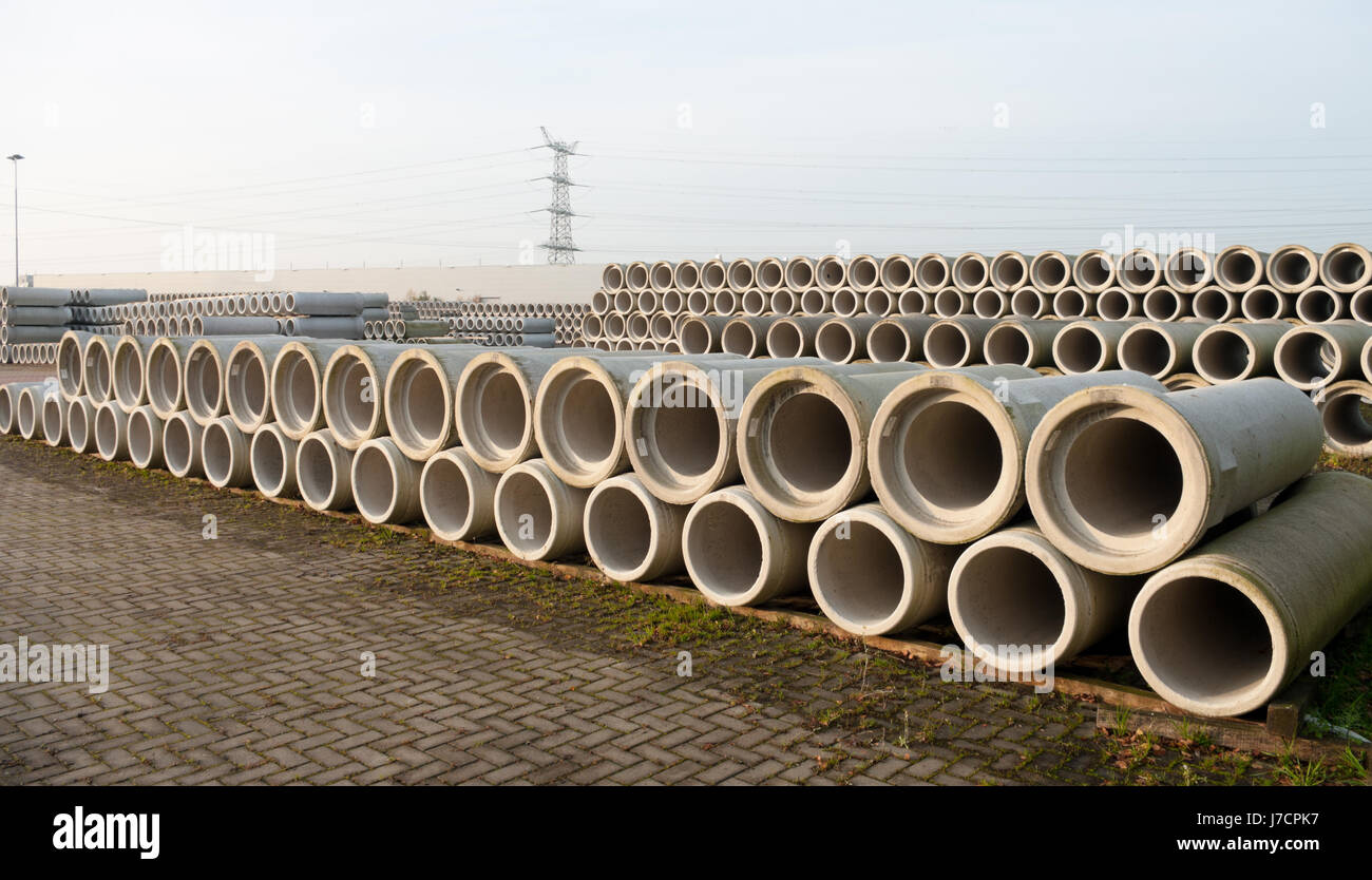 concrete tubes sewer drainage construction industry industrial round ...