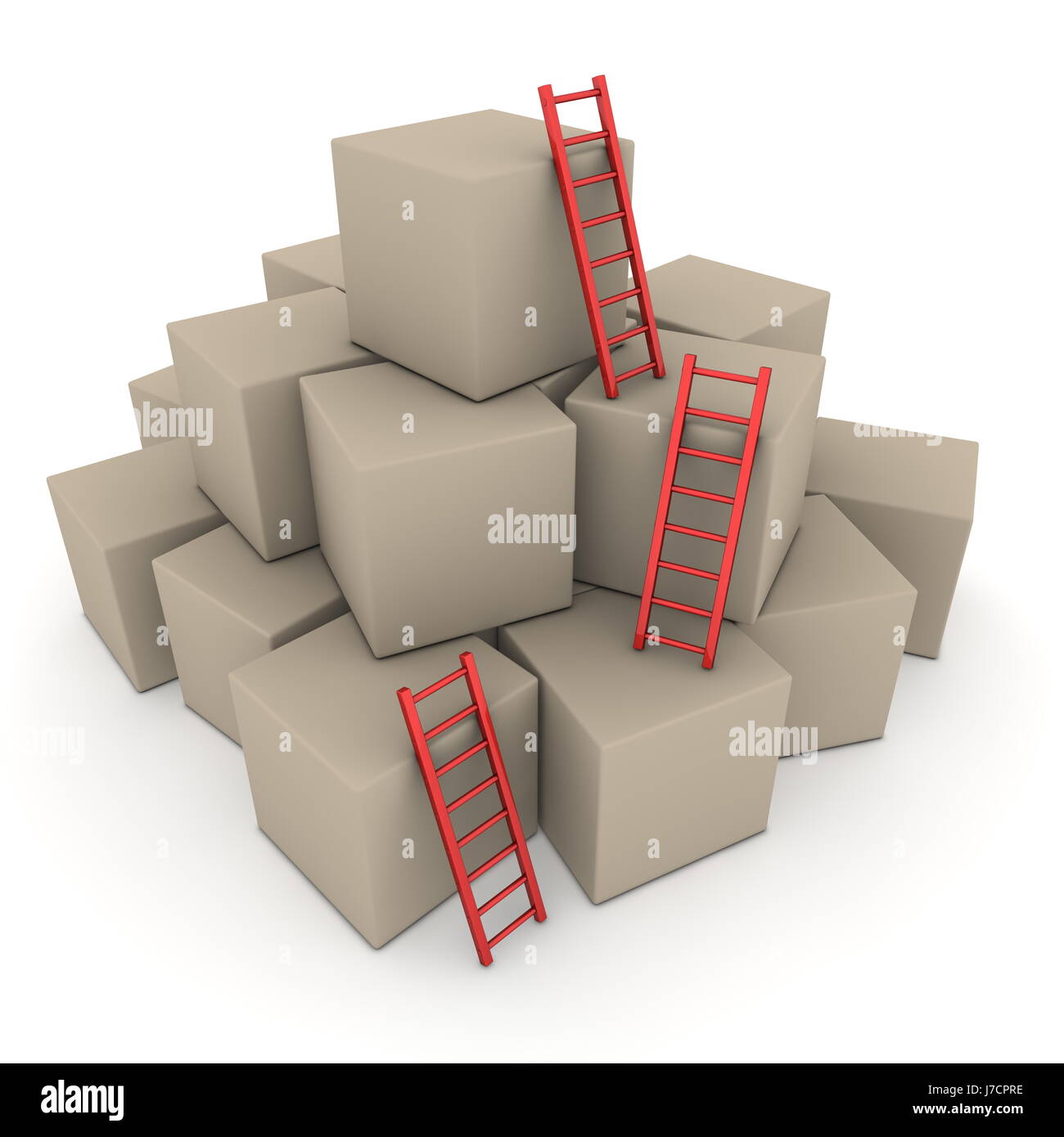 up on growth box boxes blocks ladder cubes red steps stairs object ...