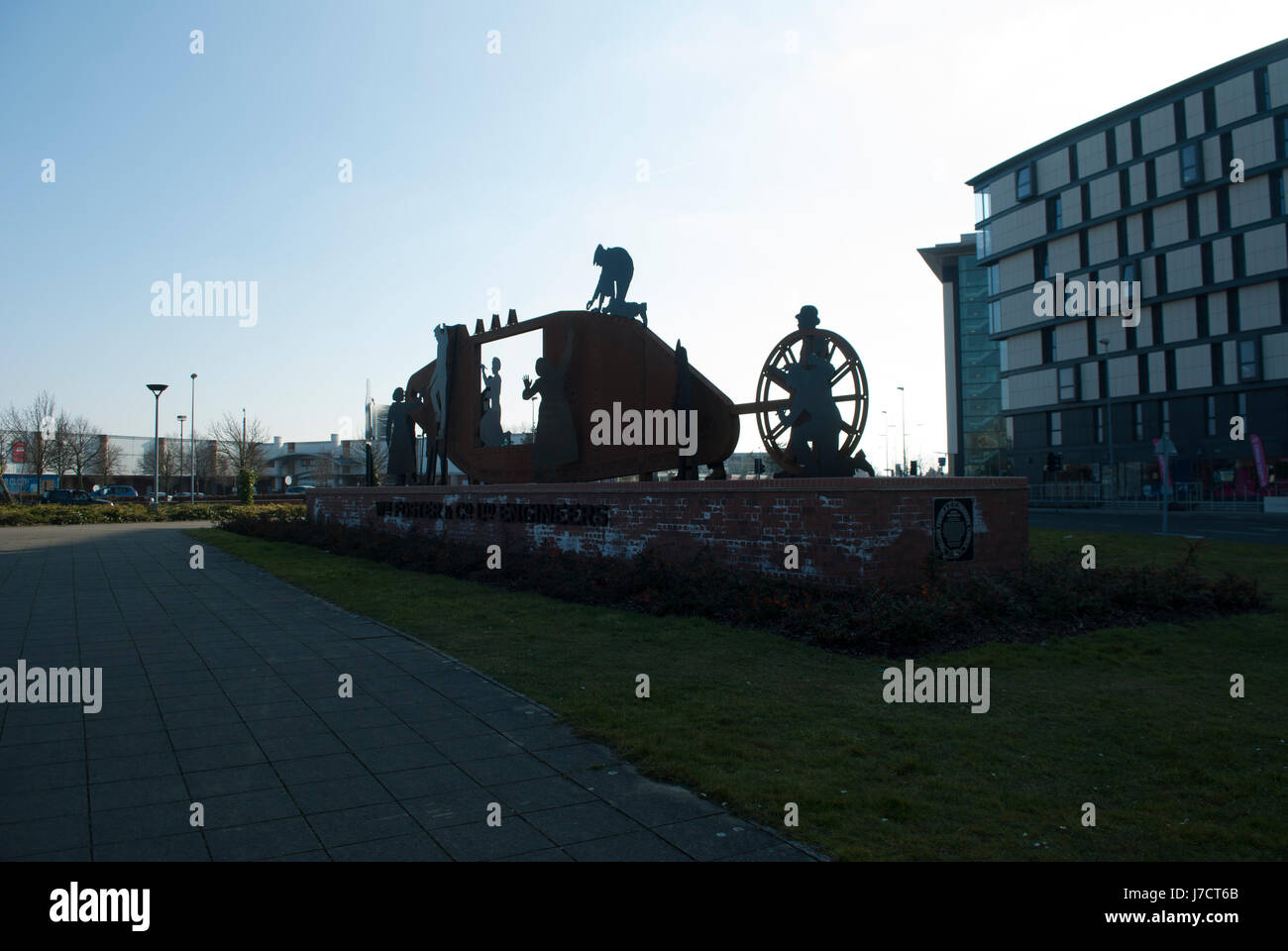 Statue to commemorate William Foster Co Ltd Engineers the makers of the ...