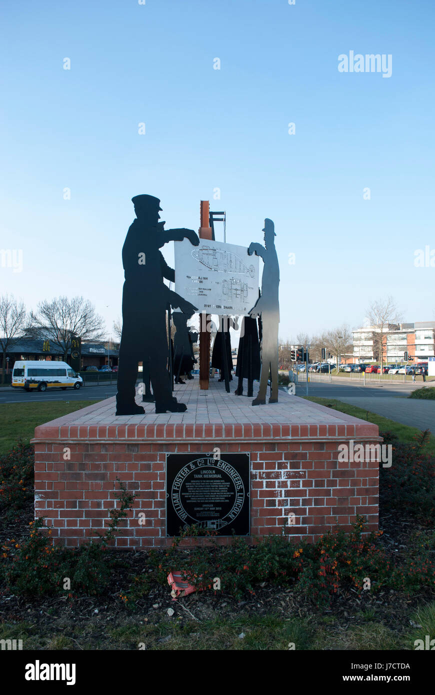 Statue to commemorate William Foster Co Ltd Engineers the makers of the ...
