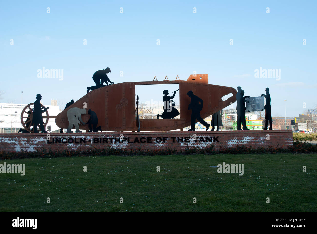 Statue to commemorate William Foster Co Ltd Engineers the makers of the ...