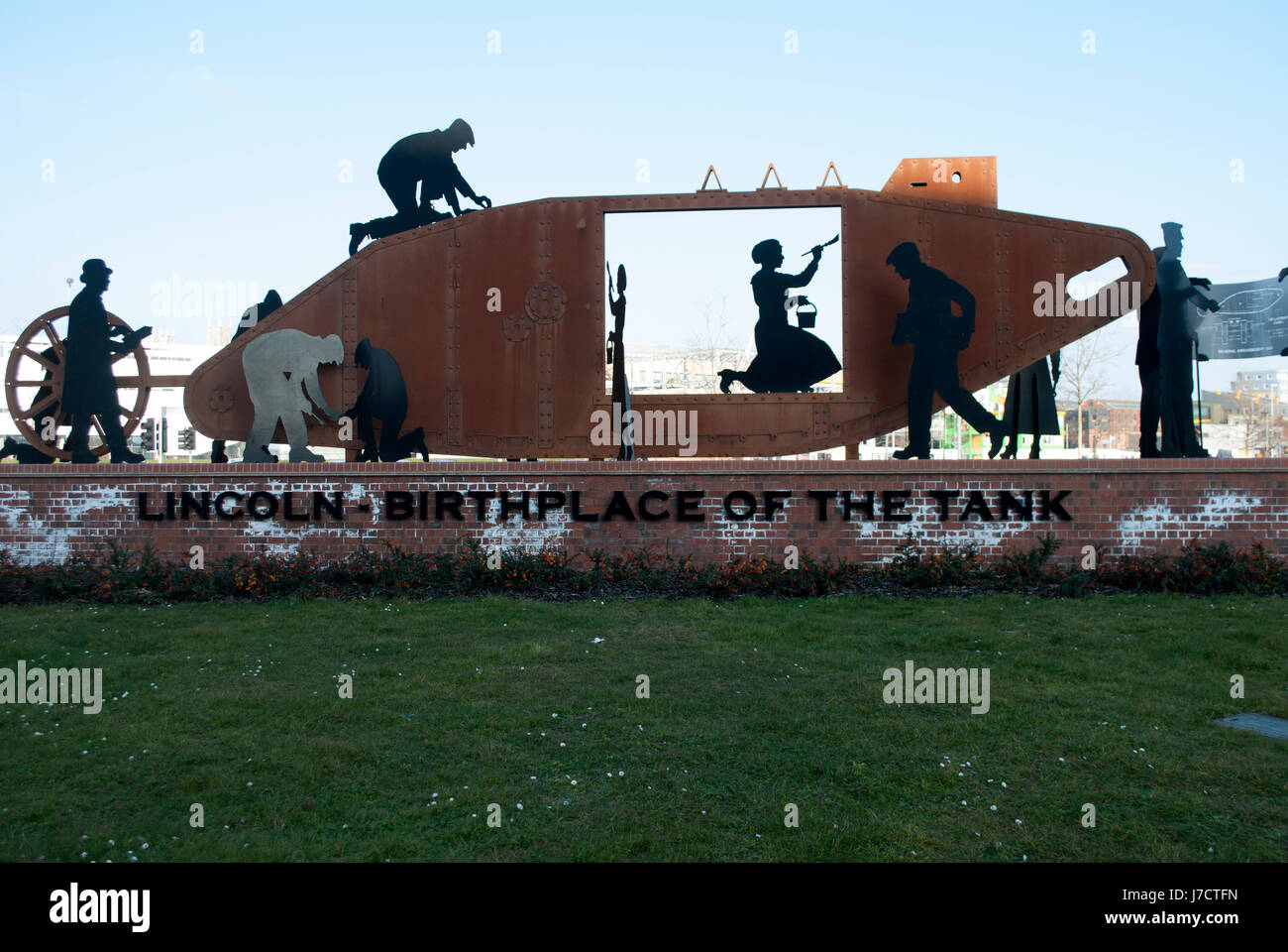 Statue to commemorate William Foster Co Ltd Engineers the makers of the ...