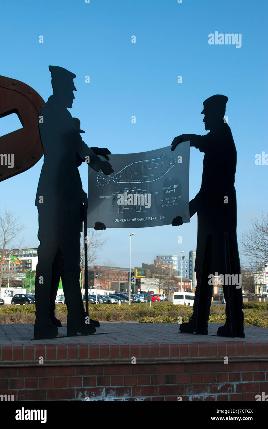 Statue to commemorate William Foster Co Ltd Engineers the makers of the ...