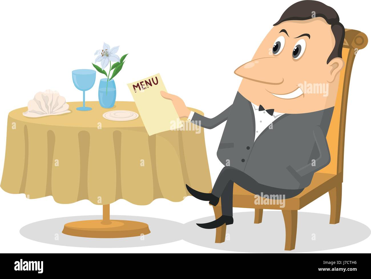 Restaurant people table eating Stock Vector Images - Alamy