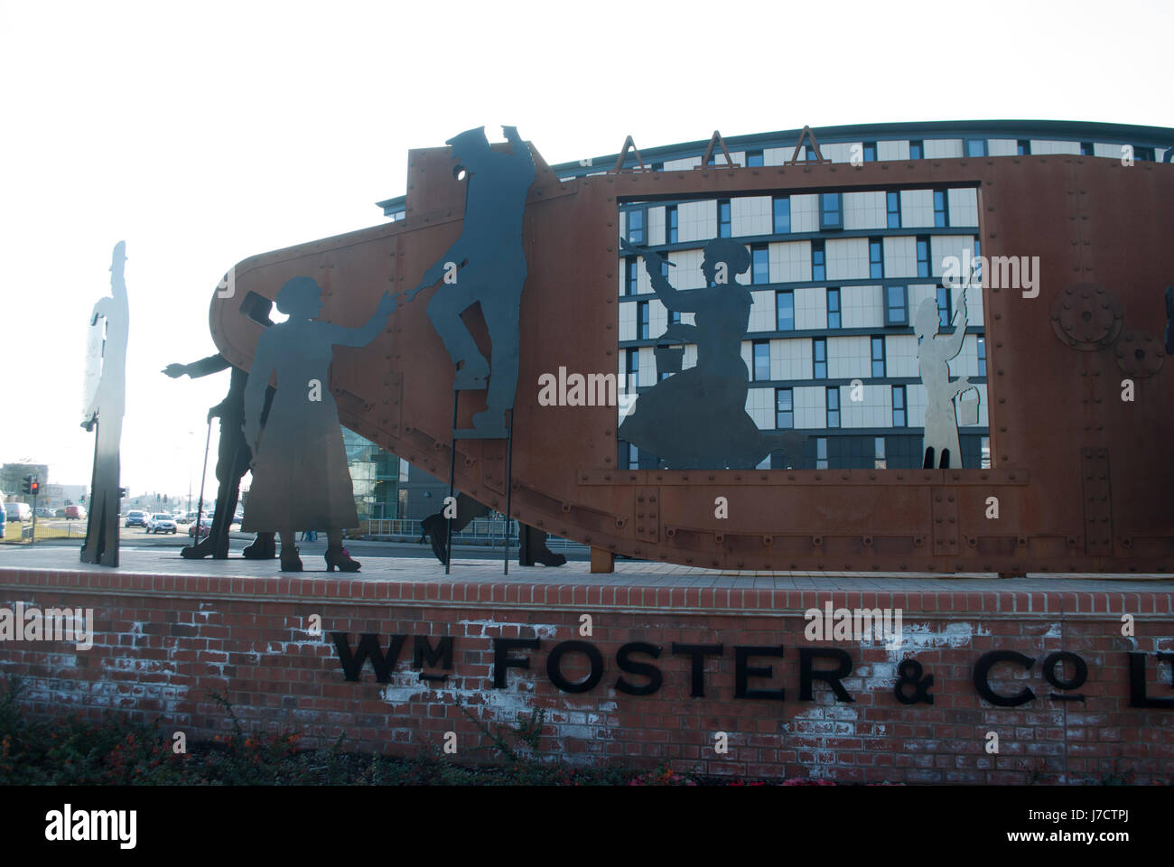Statue to commemorate William Foster Co Ltd Engineers the makers of the ...