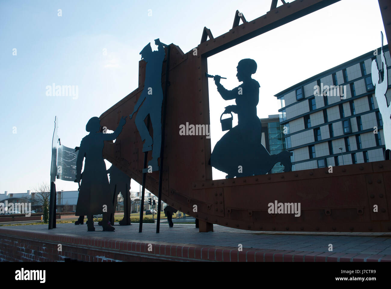 Statue to commemorate William Foster Co Ltd Engineers the makers of the ...