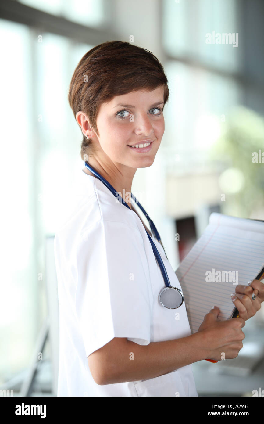 doctor physician medic medical practicioner woman laugh laughs laughing ...