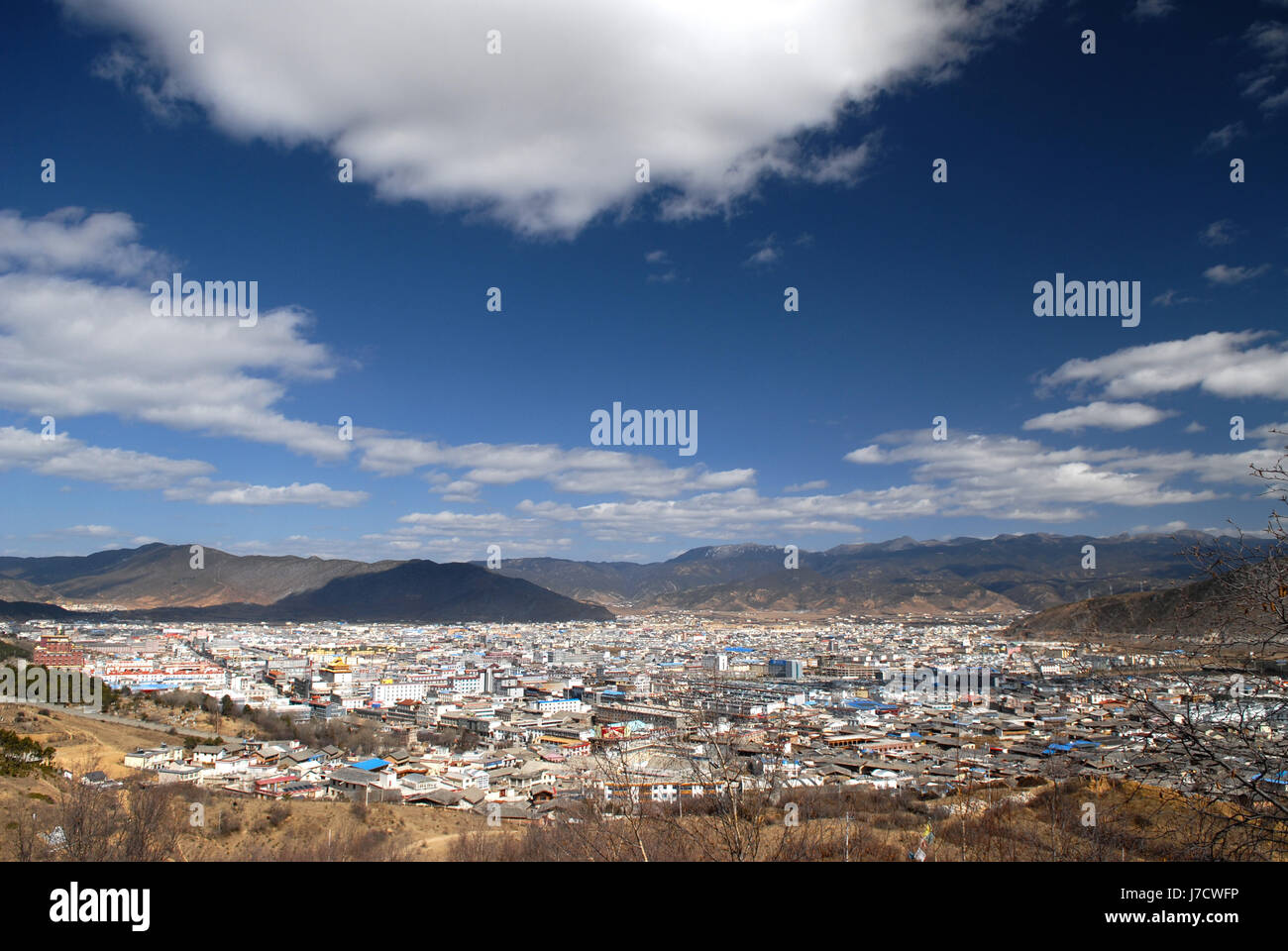 city town asia tibet china himalayas belief city town mountains asia ...