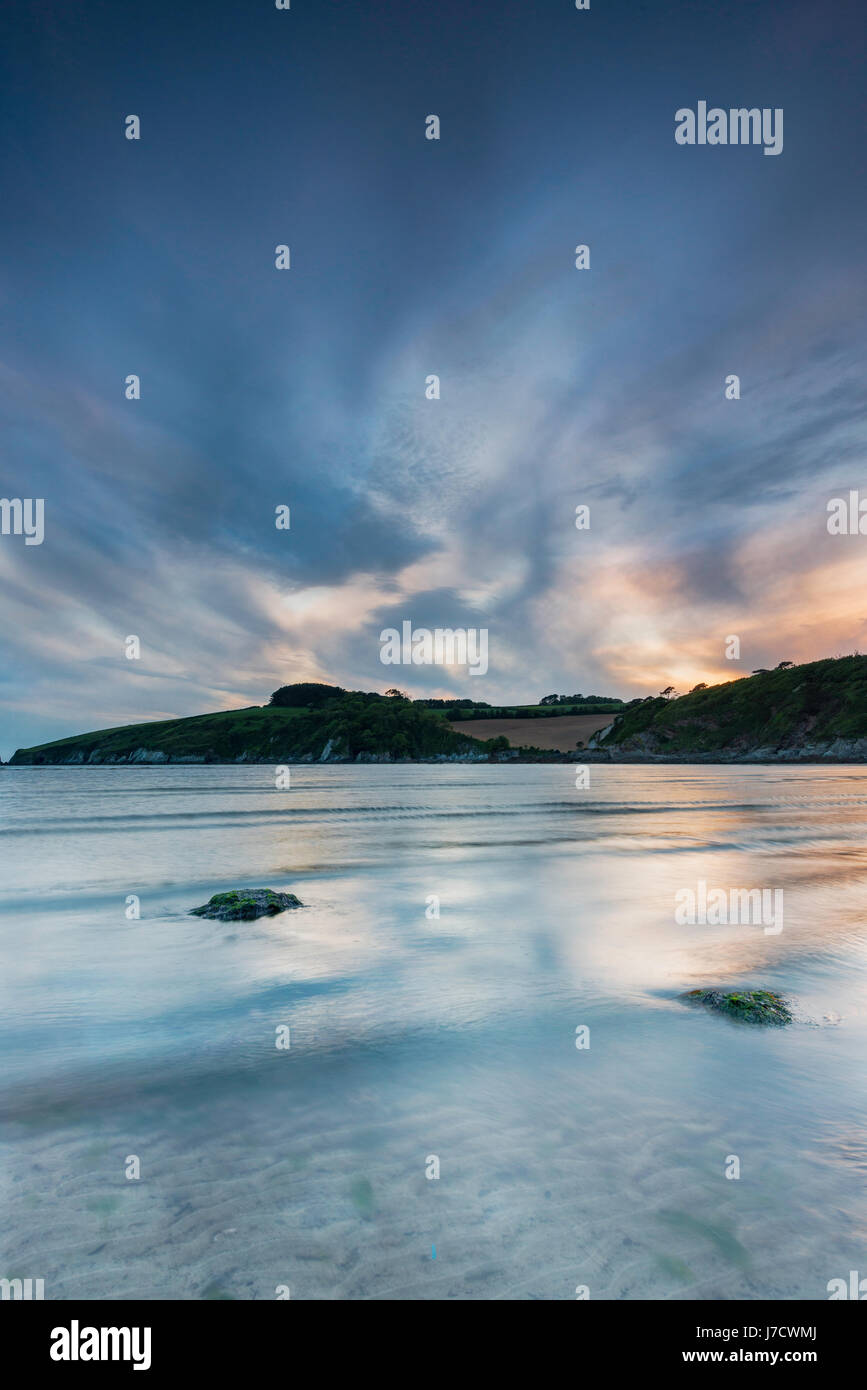 Wonwell Beach at the mouth of the River Erme in South Devon Stock Photo ...
