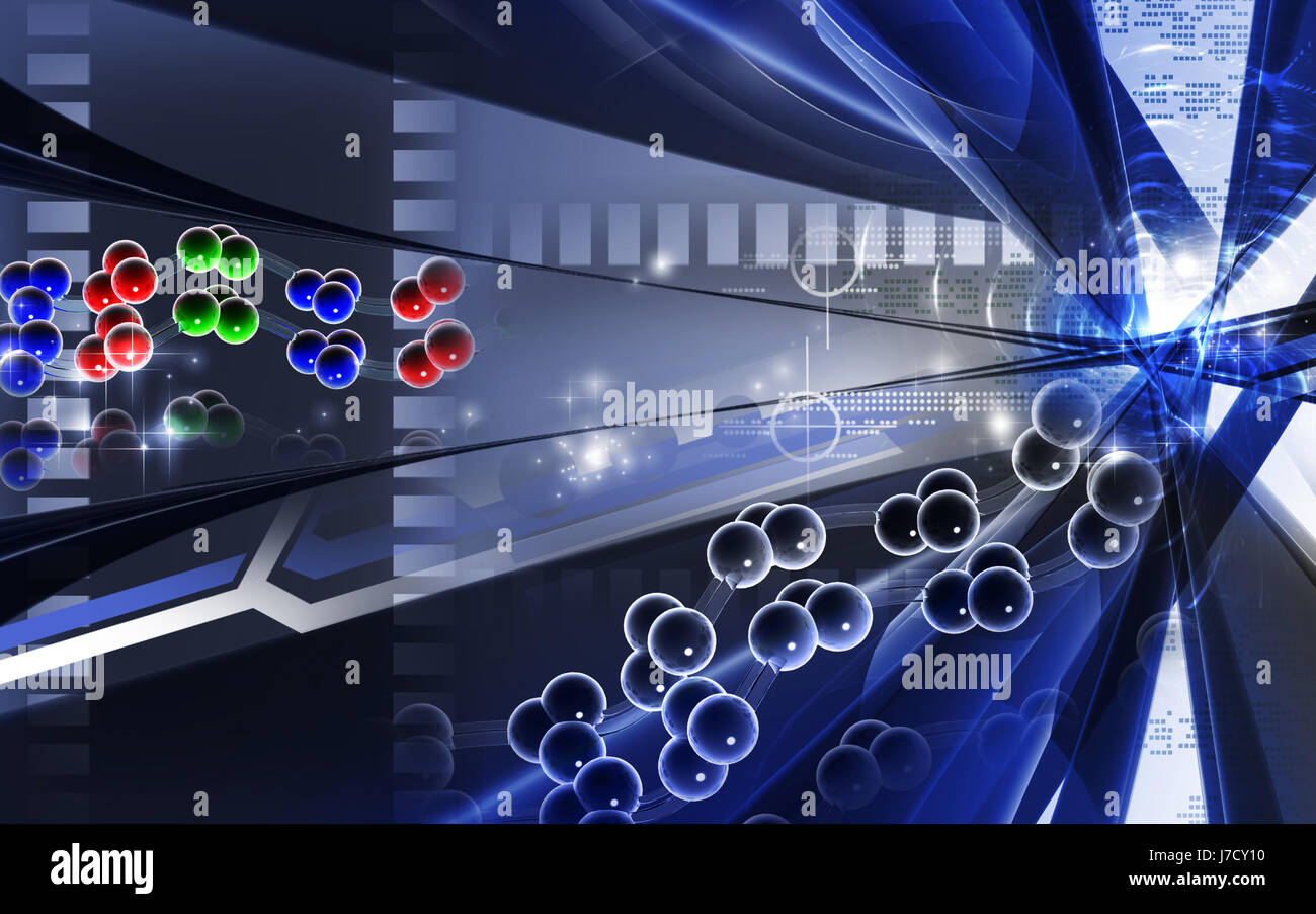 blue graphics colour science three-dimensional illustration cell ...