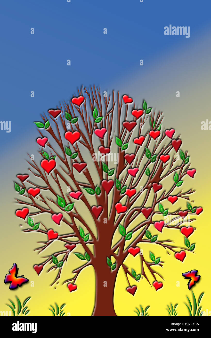 Heart Apple Tree Graphics