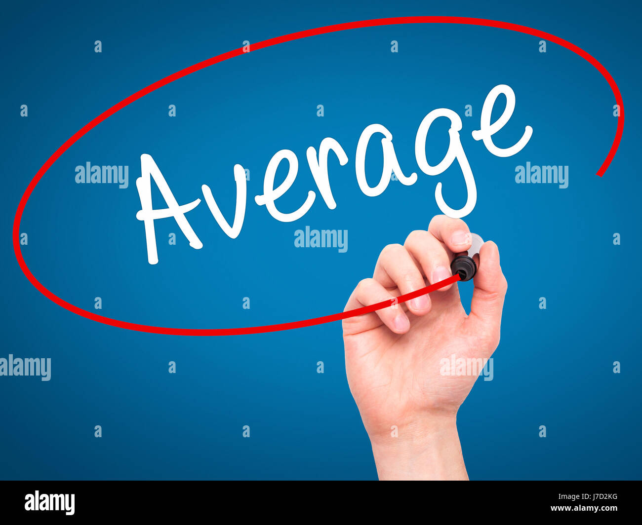 Man Hand writing Average with black marker on visual screen. Isolated ...