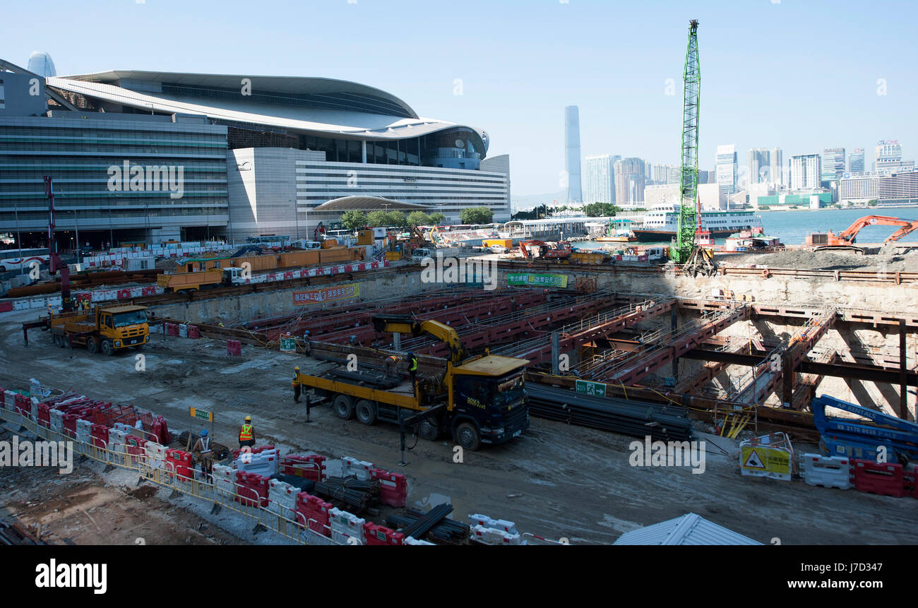 Wanchai construction, Hong Kong Island Stock Photo - Alamy