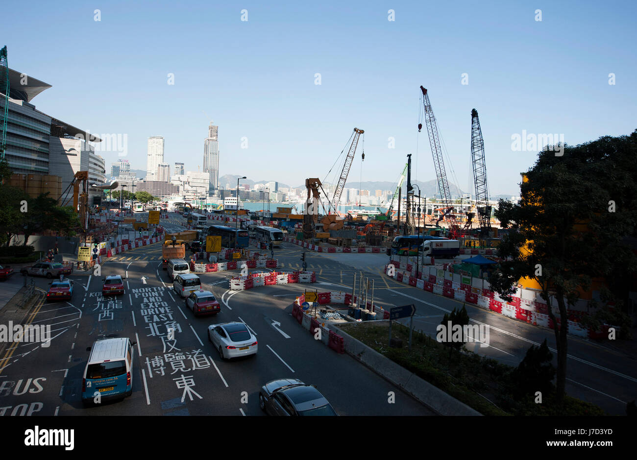 Wanchai construction, Hong Kong Island Stock Photo - Alamy