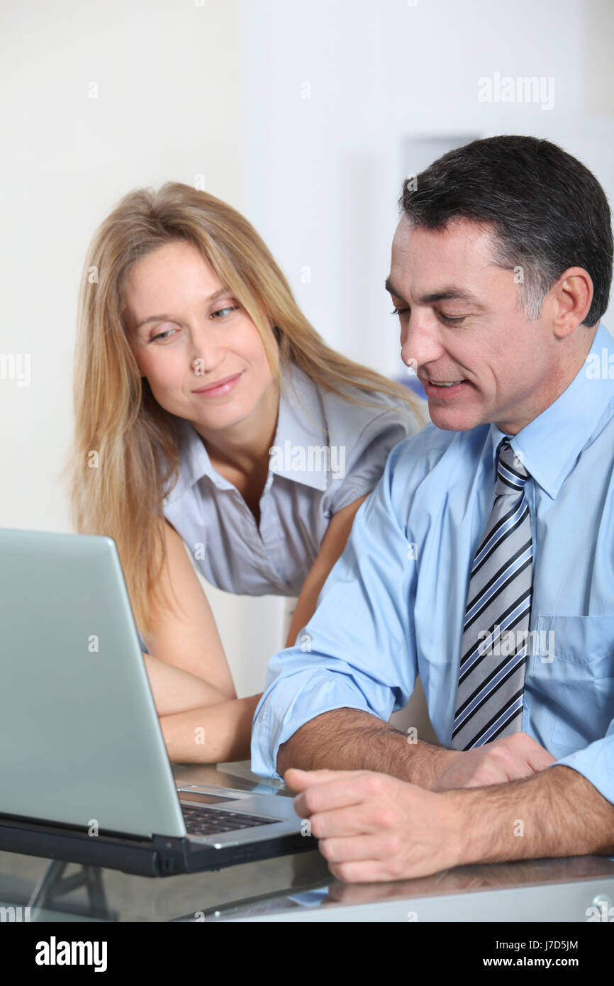 office laptop notebook computers computer presentation desk secretary ...