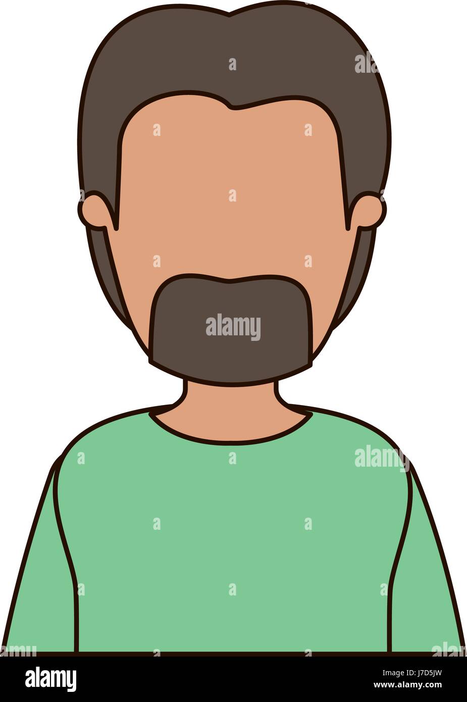 Faceless head bearded man icon hi-res stock photography and images - Alamy