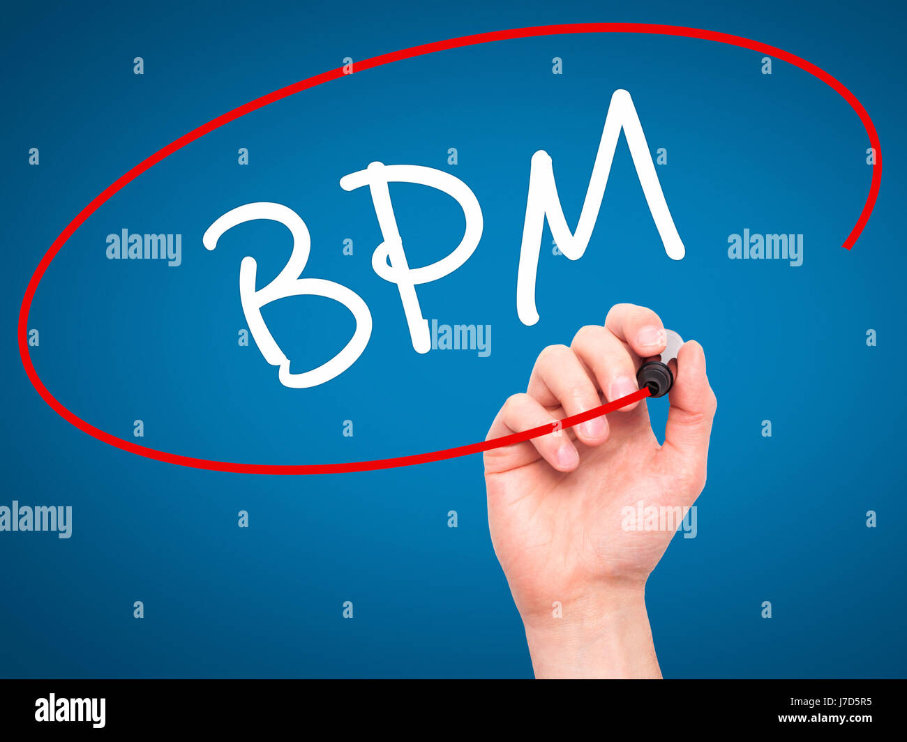 Man Hand writing BPM (Business Process Management) with black marker on ...