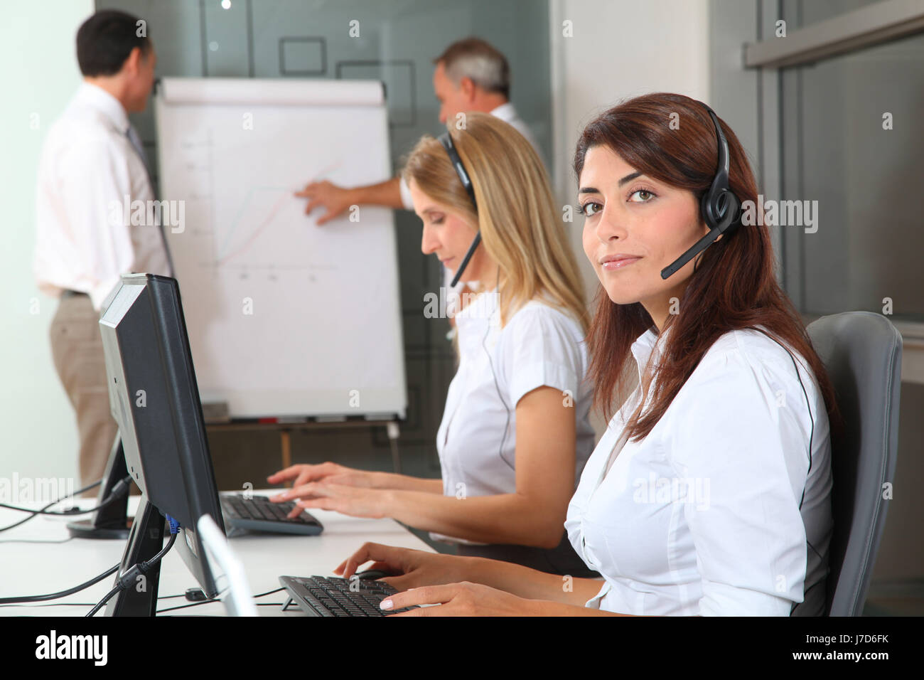 woman office seminar laptop notebook computers computer men man ...