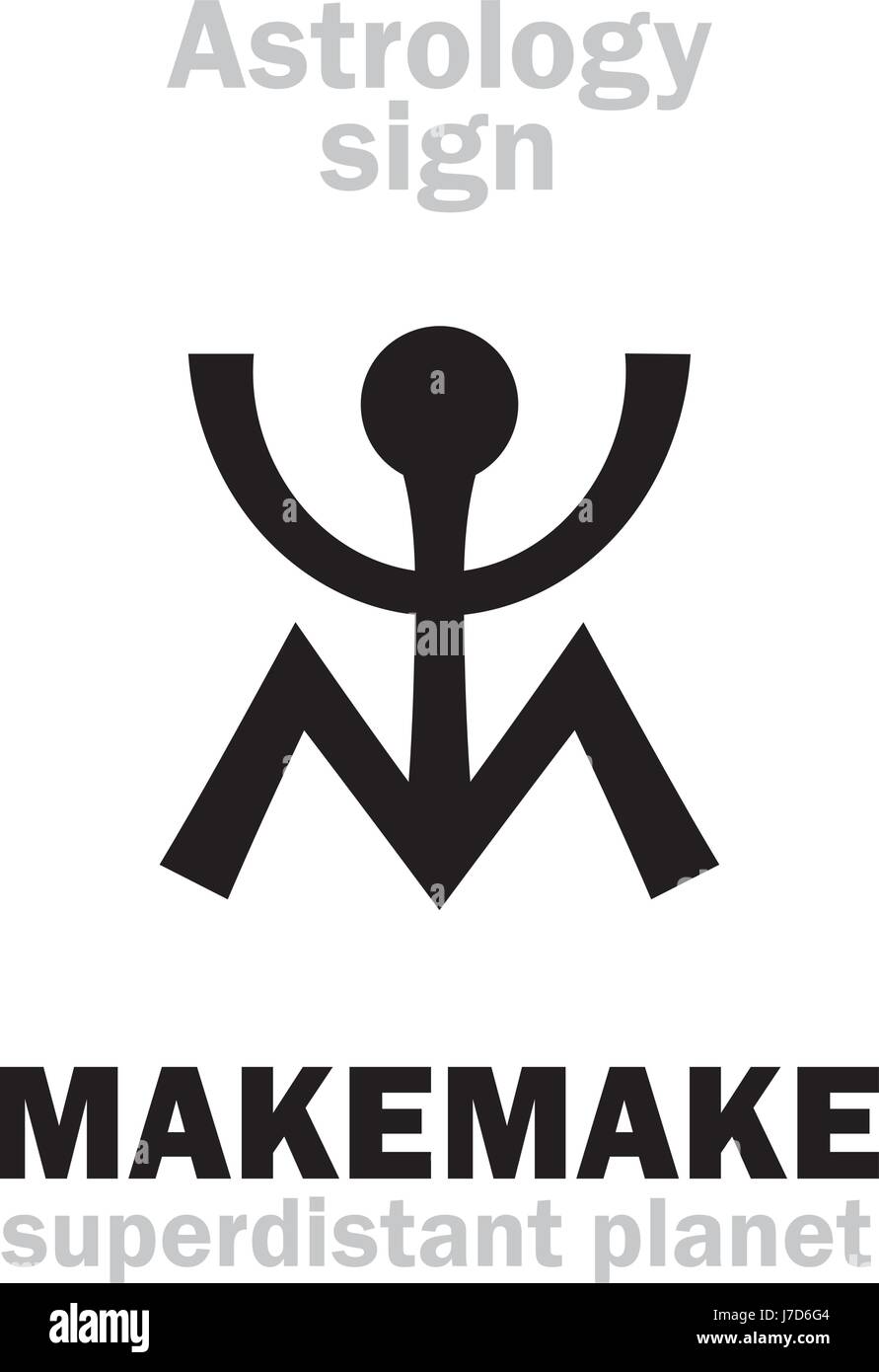 Astrology Alphabet: MAKEMAKE, superdistant dwarf planet. Hieroglyphics ...