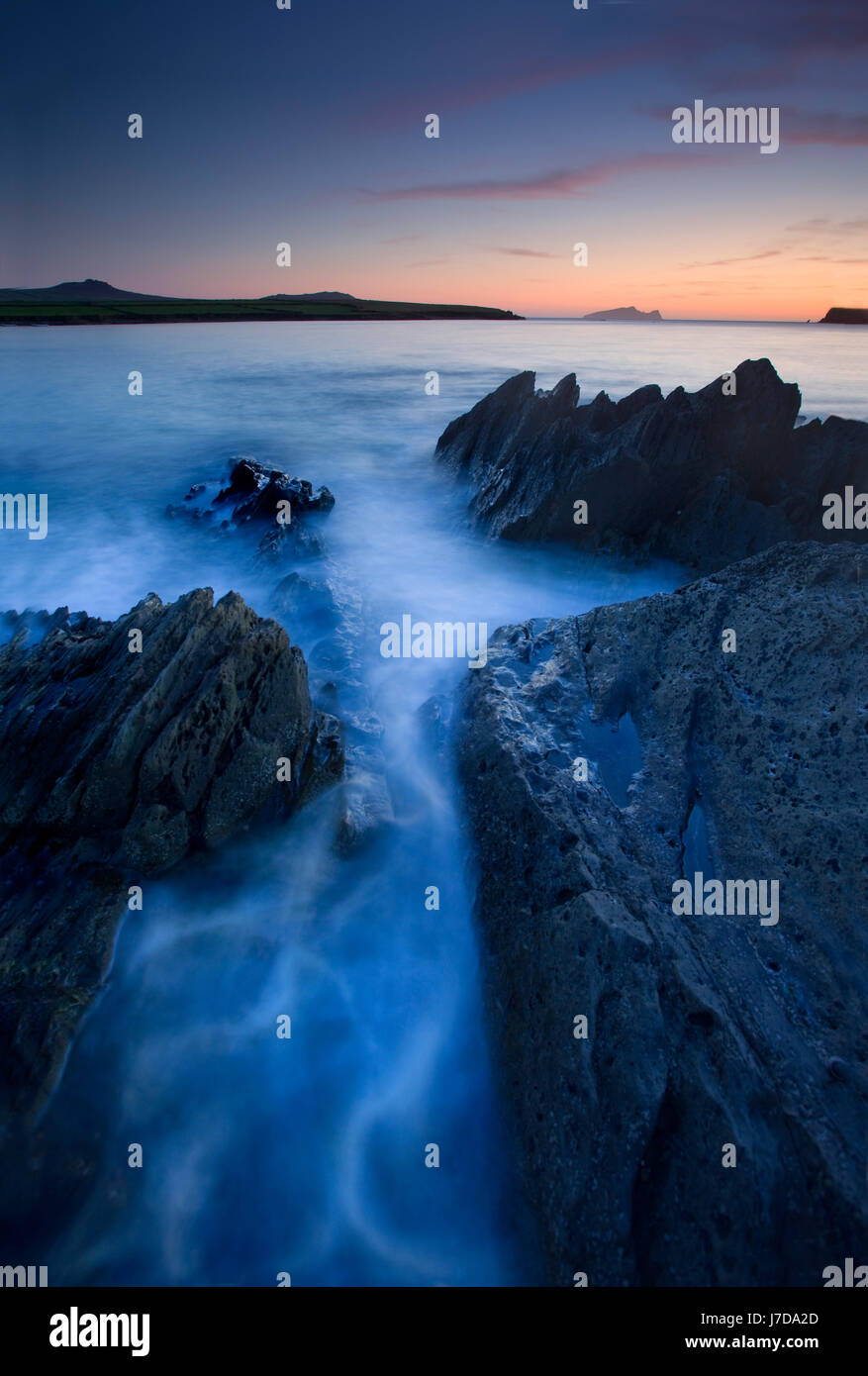 horizon sunset beach seaside the beach seashore twilight ireland ...