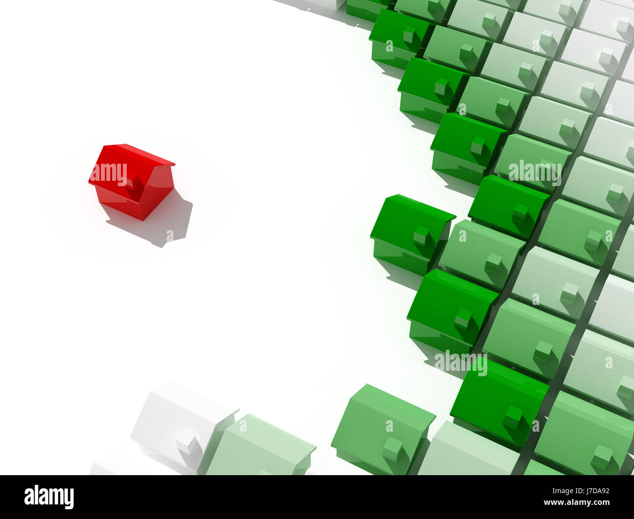 house building green different unique estate real red house building ...