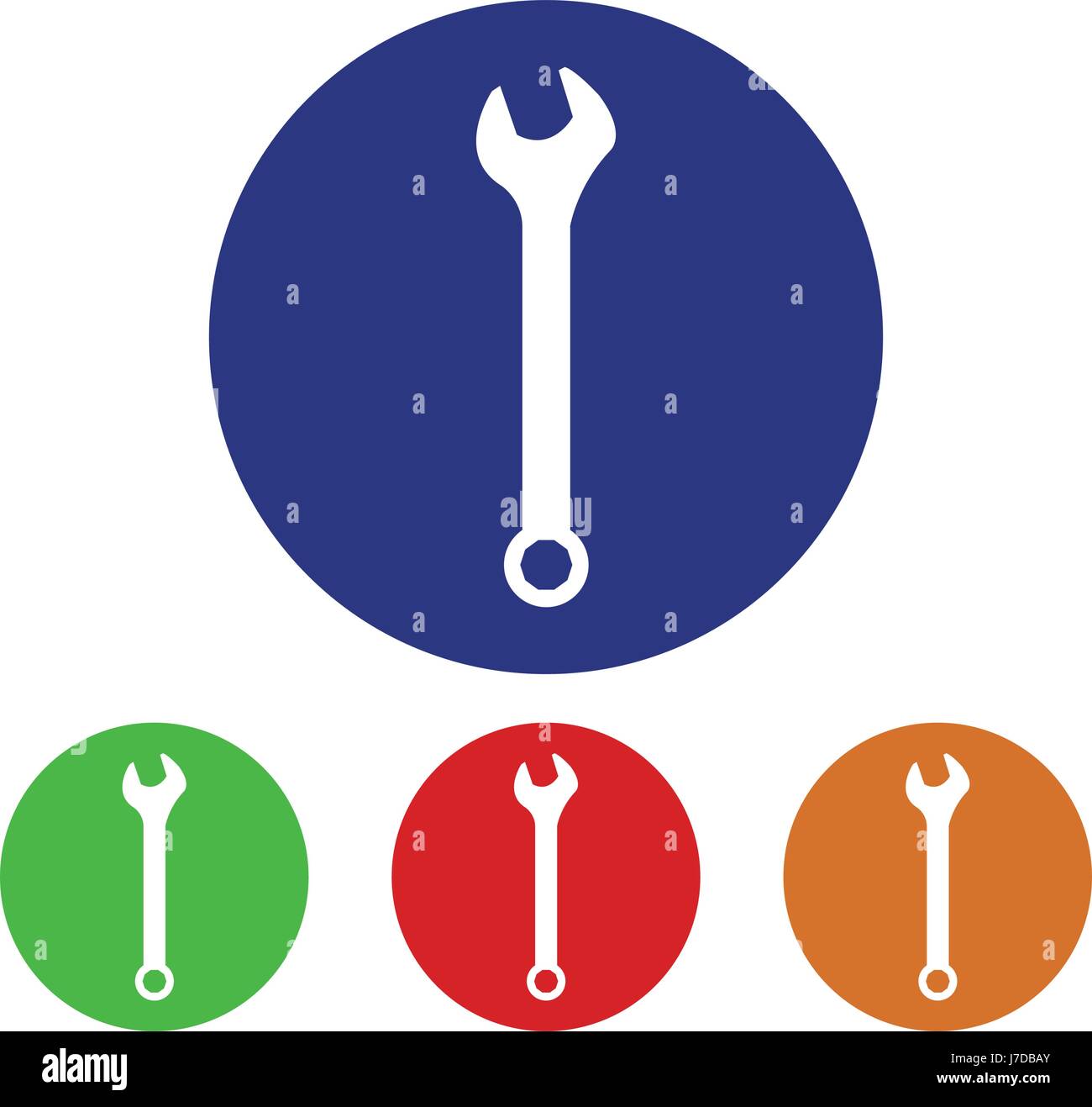 Wrench icon set Stock Vector Image & Art - Alamy