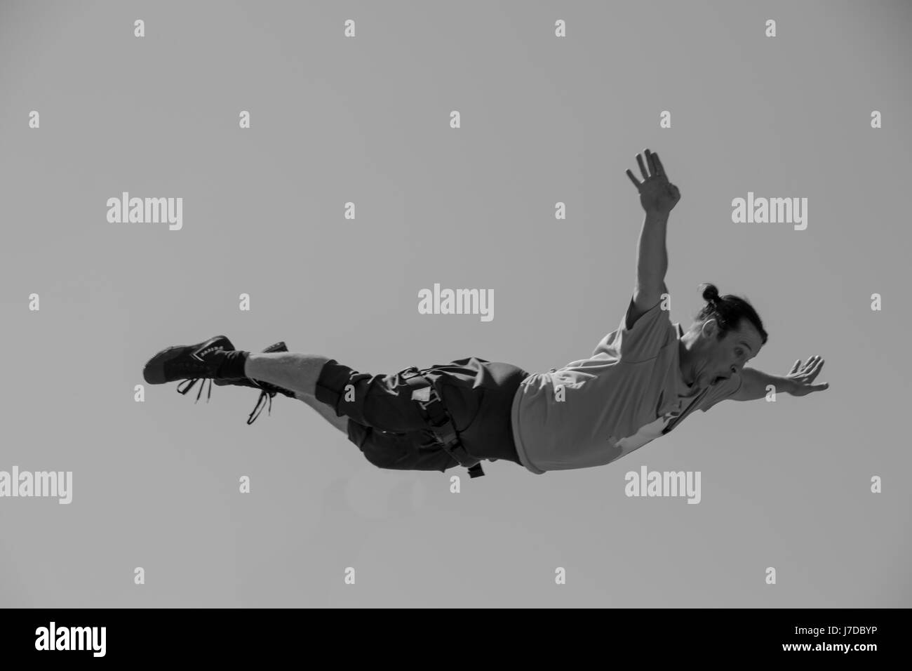 Free fall skydiving Black and White Stock Photos & Images - Alamy