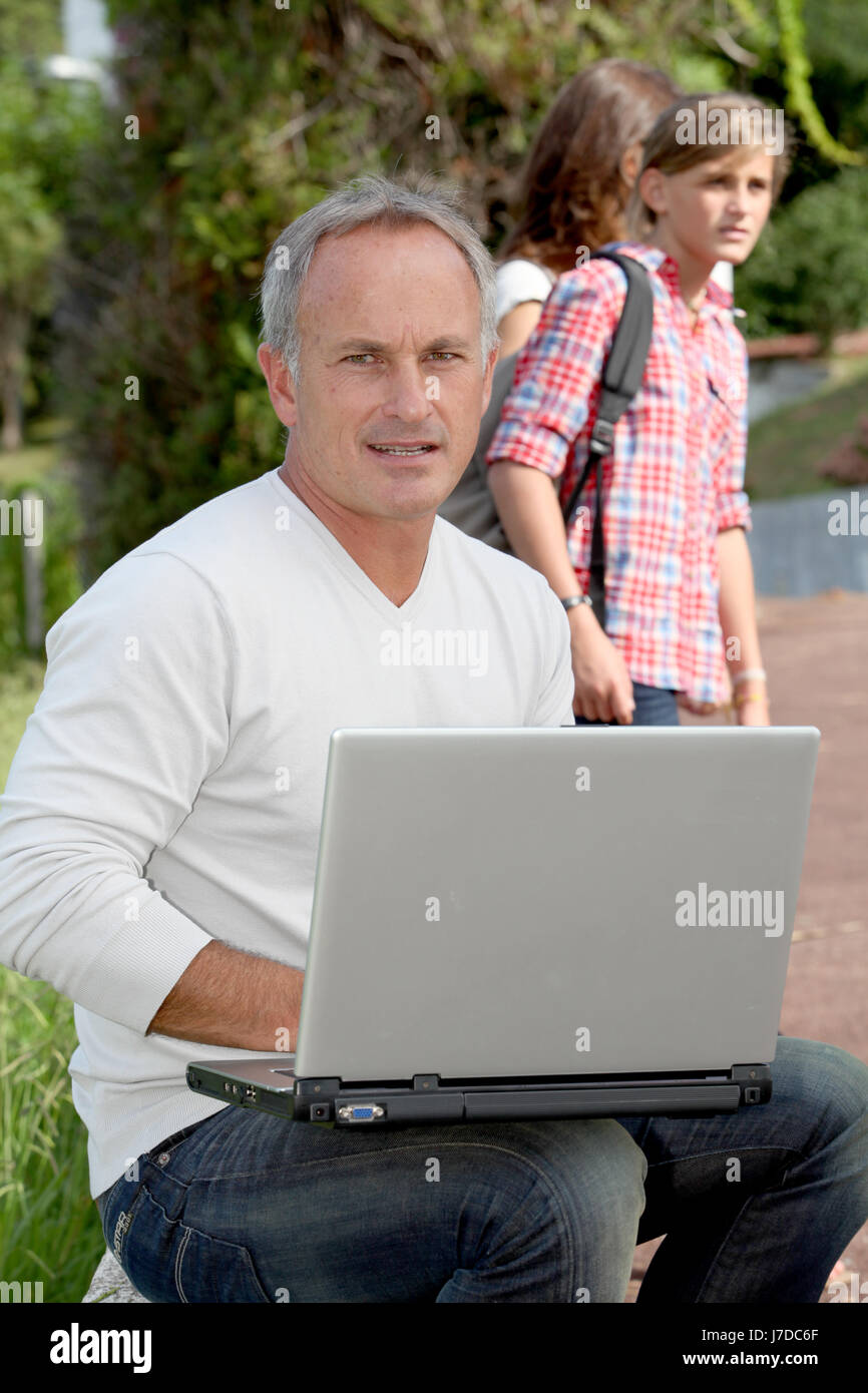 laptop notebook computers computer teacher blank european caucasian ...