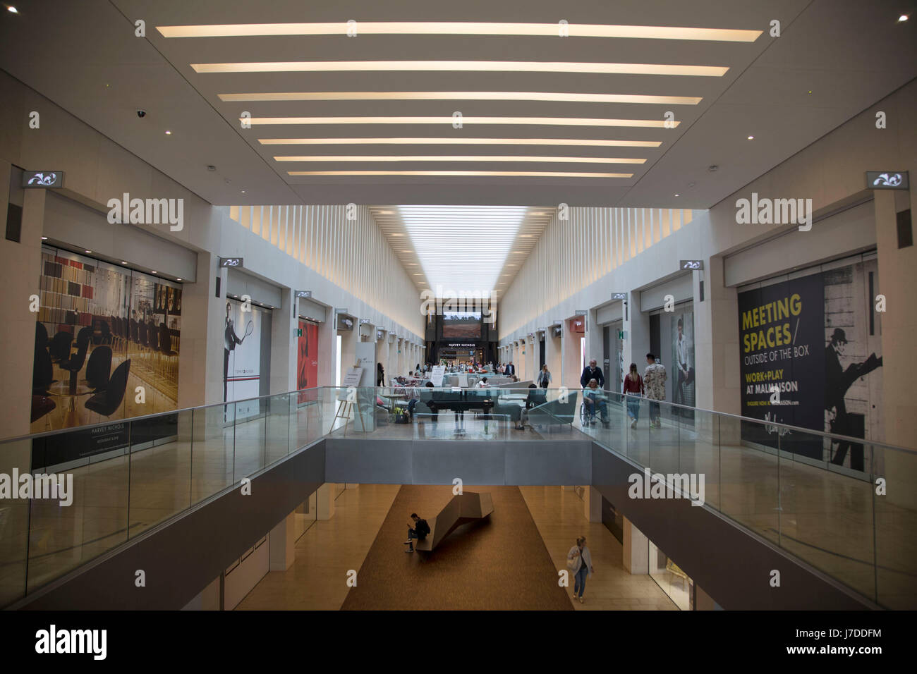 Interior of The Mailbox exclusive department store in Birmingham ...