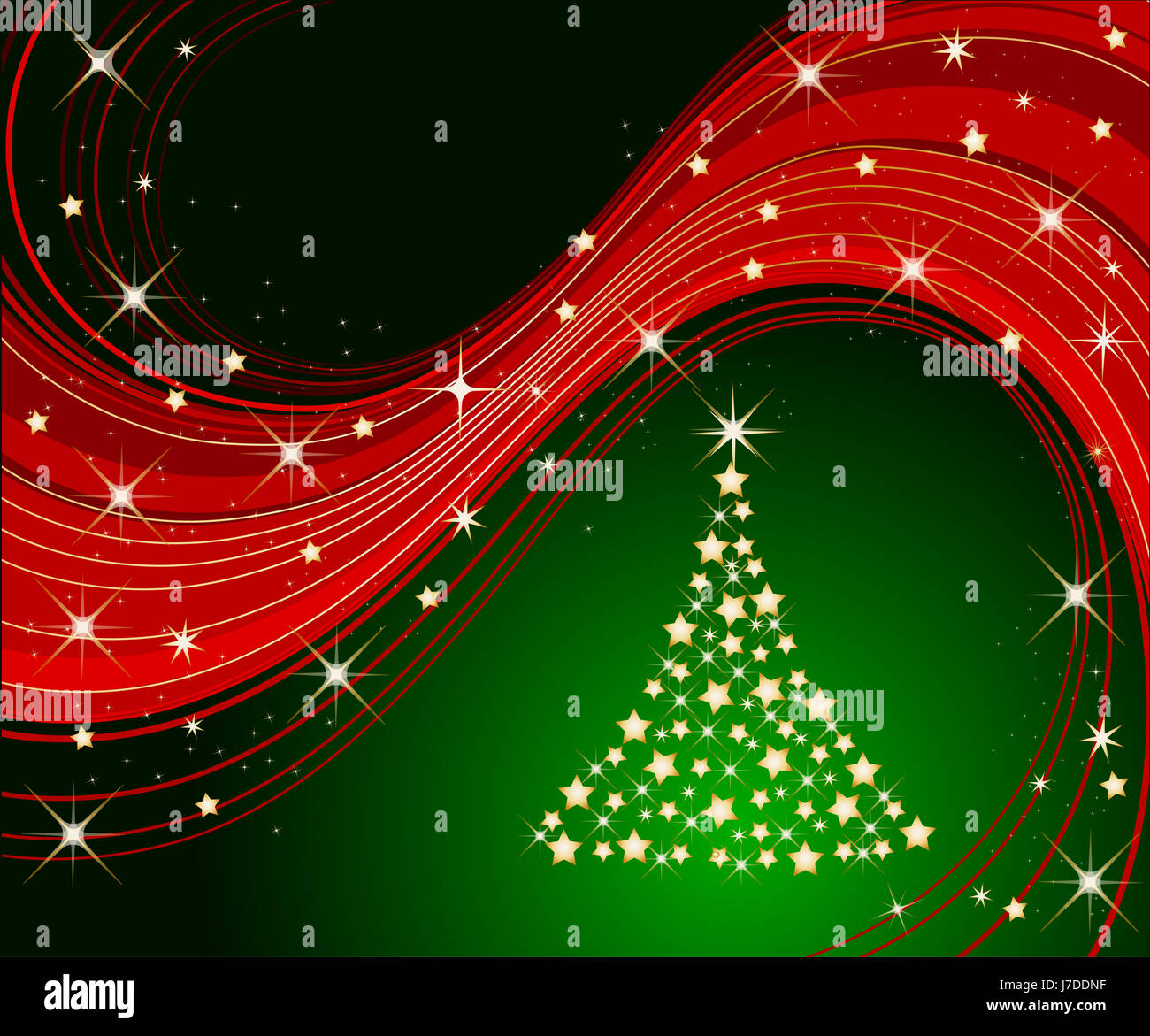 christmas tree made of stars Stock Photo - Alamy
