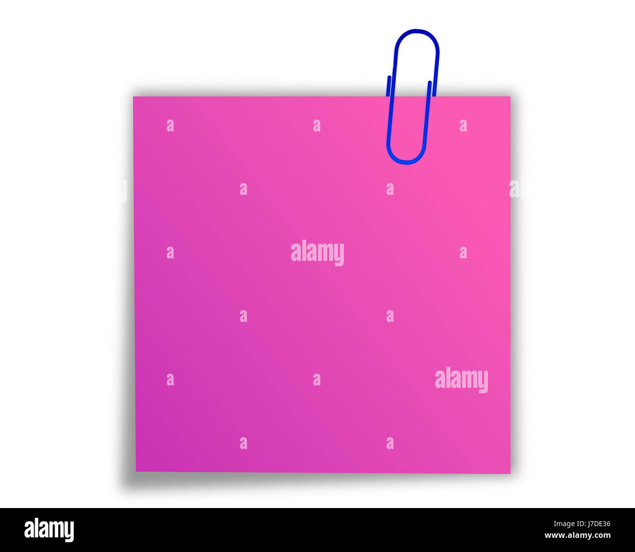 note sheet with paperclip Stock Photo - Alamy