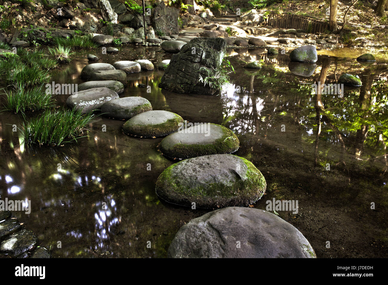 garden stone japanese japan path way zen walk go going walking shine ...