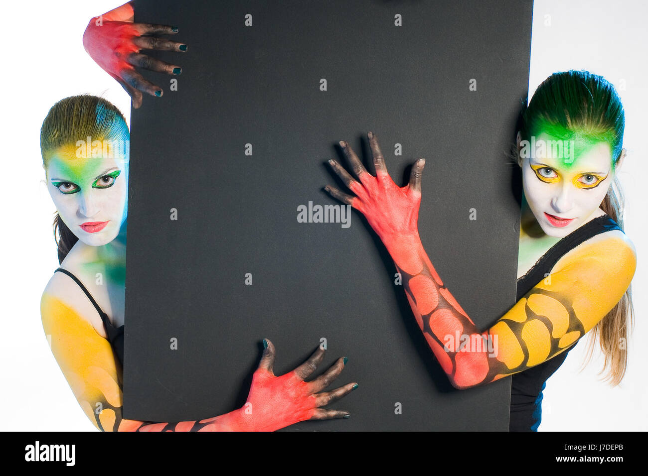 Woman Painted Red Bodypainting Paint Stock Photos & Woman Painted Red ...