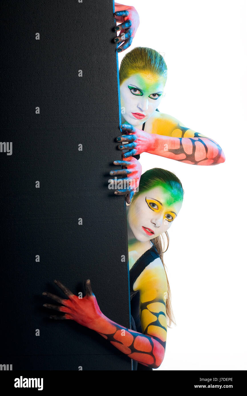 Woman Painted Red Bodypainting Paint Stock Photos & Woman Painted Red ...