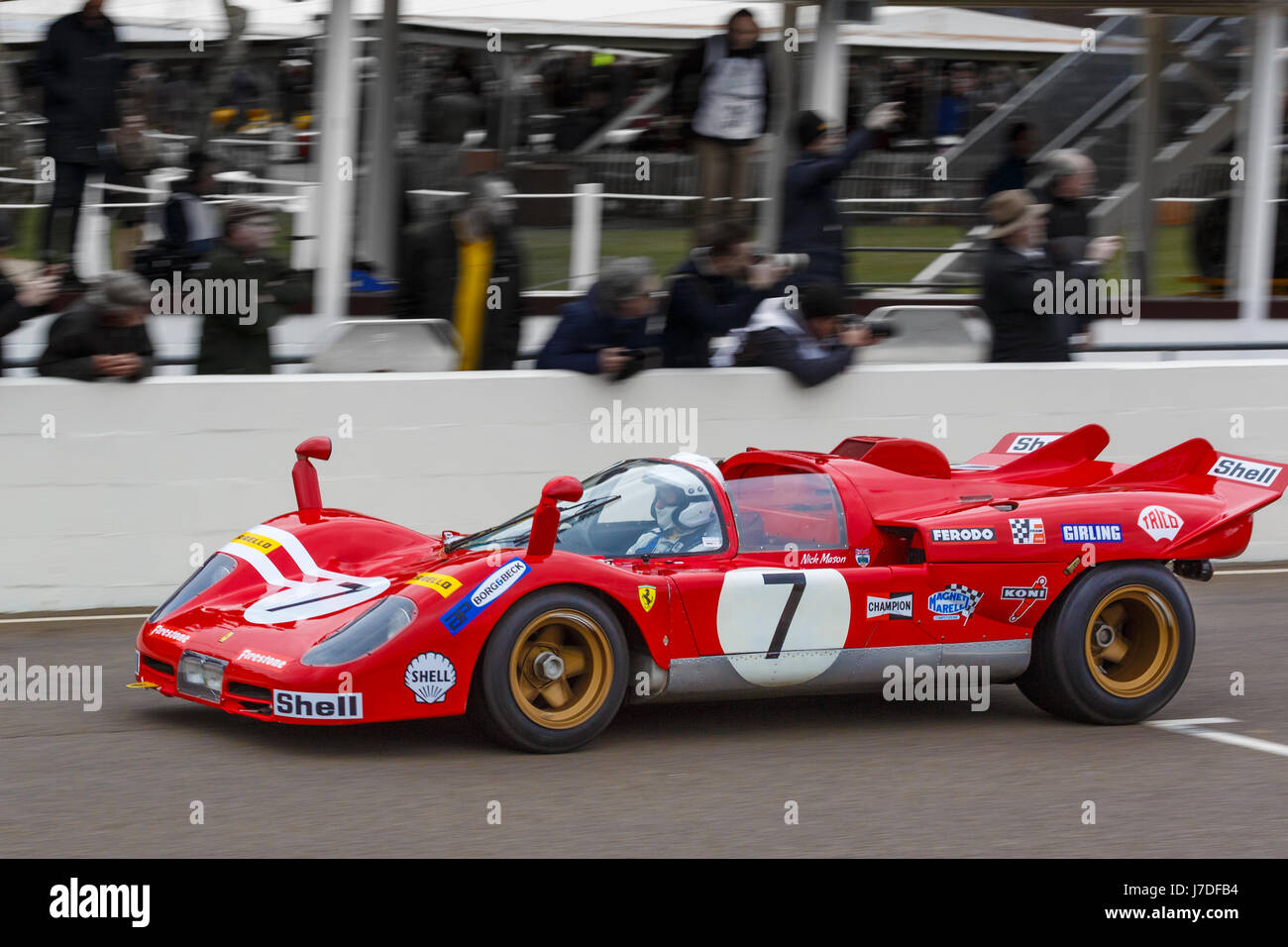 1970 Ferrari 512S Group 5 car with driver Nick Mason at the Goodwood ...