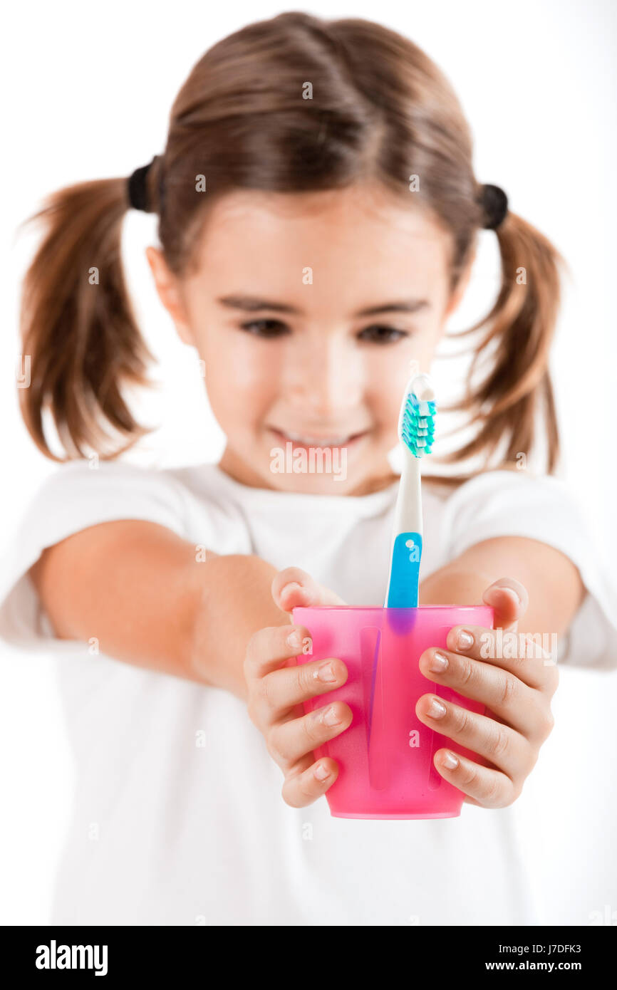 beautiful beauteously nice teeth small tiny little short wash washing ...