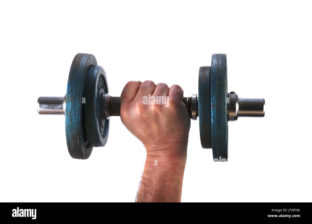 hand with dumbbell Stock Photo - Alamy