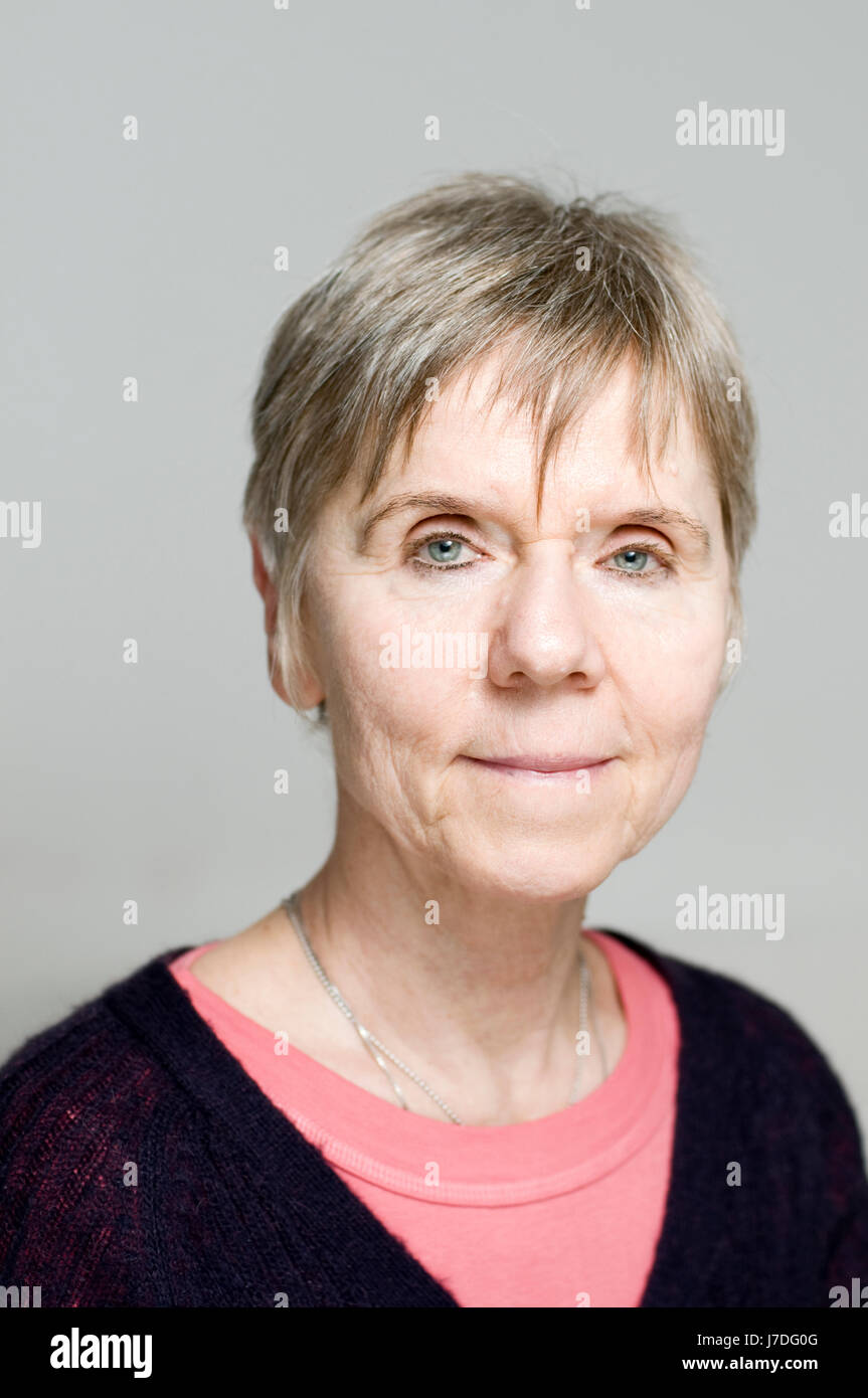 mature woman portrait neutral Stock Photo - Alamy