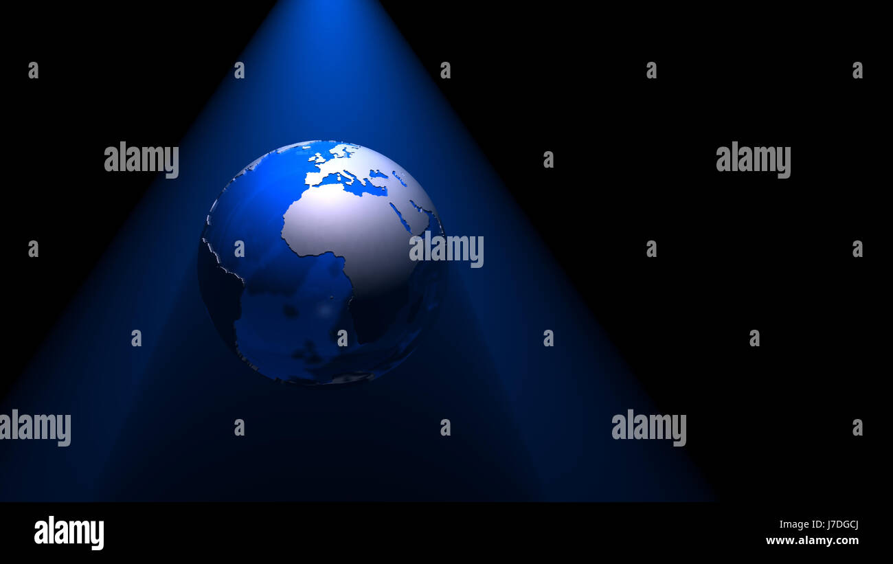 globe in light - blue Stock Photo - Alamy