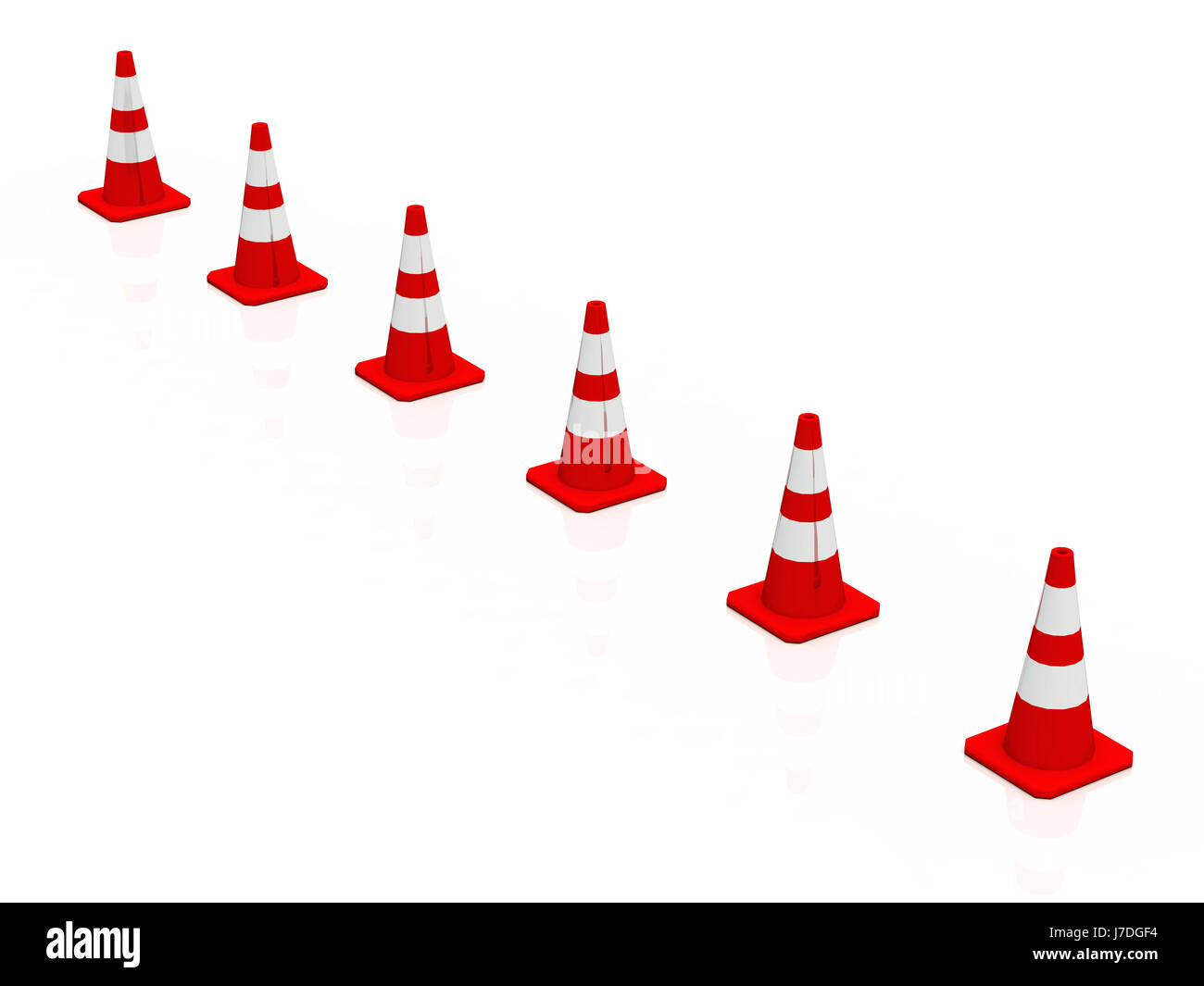 diagonal - 3d construction pylons 05 Stock Photo - Alamy