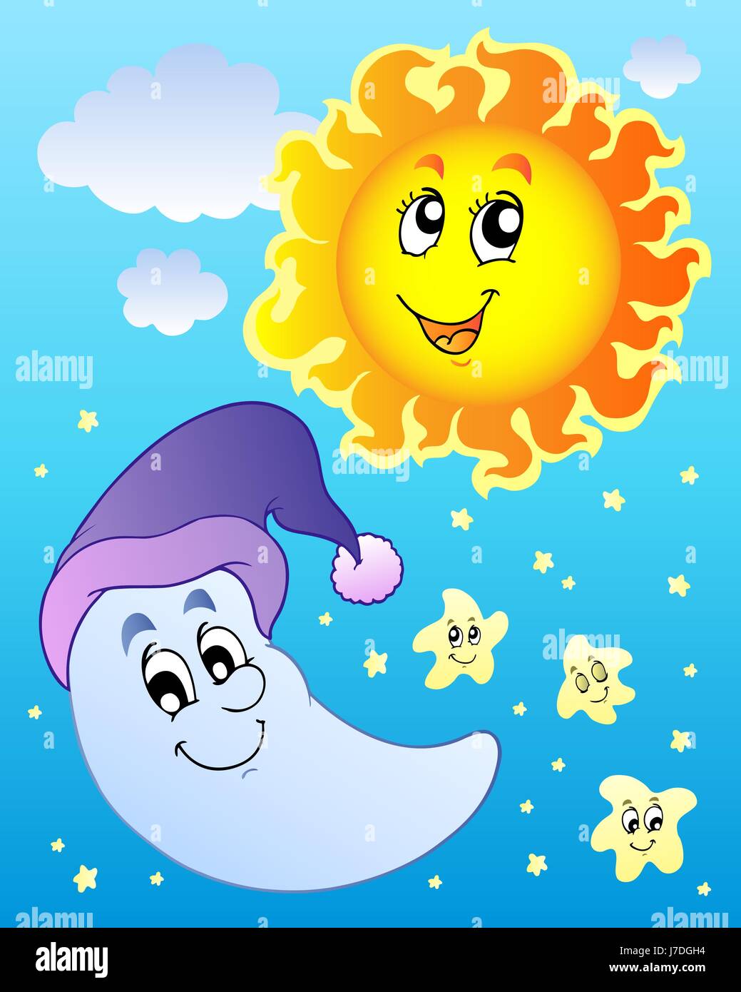 space moon stars asterisks firmament sky star heavenly body celestial ...