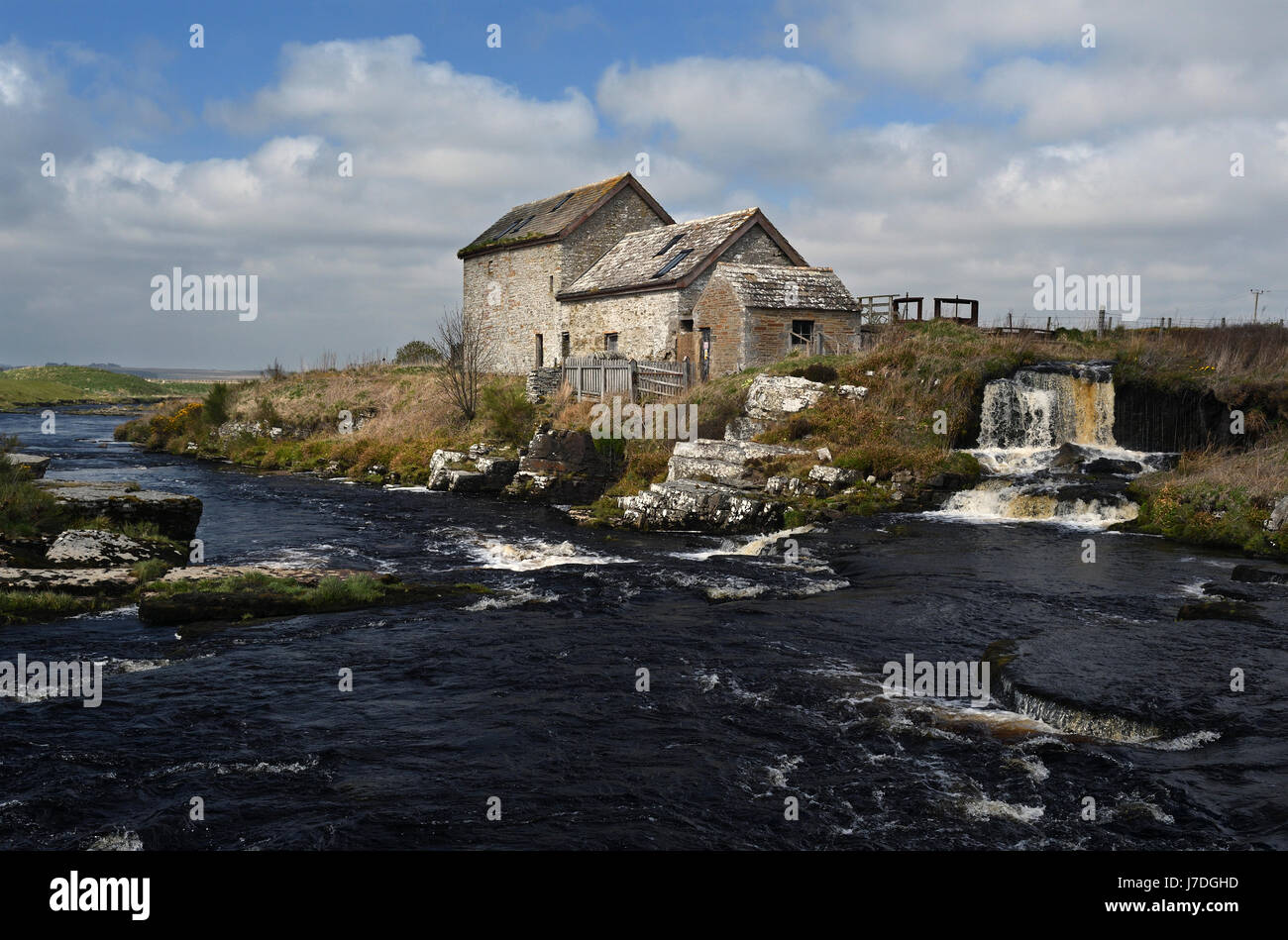 derelict water mill;river thurso;caithness;scotland Stock Photo - Alamy