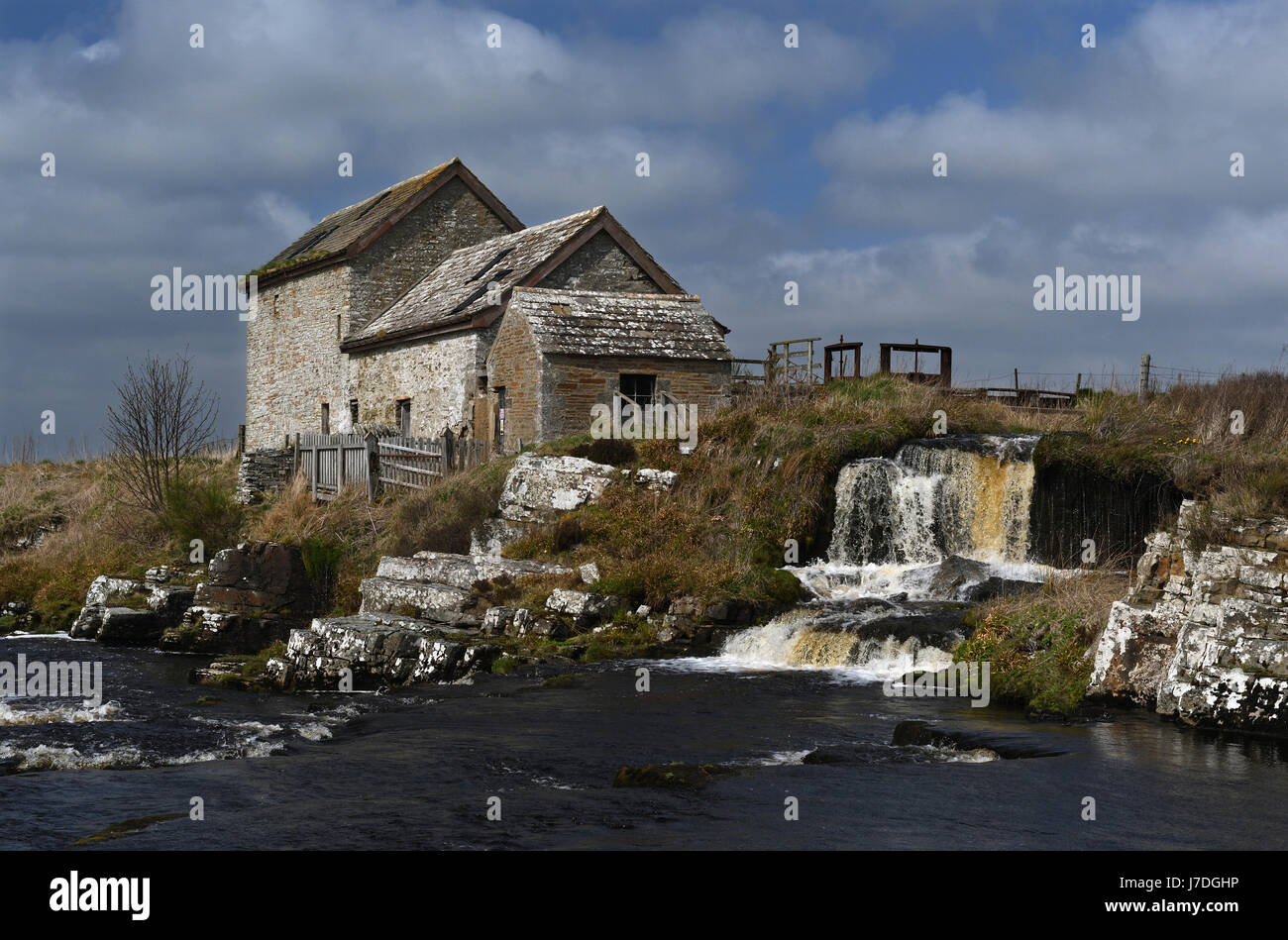derelict water mill;river thurso;caithness;scotland Stock Photo - Alamy