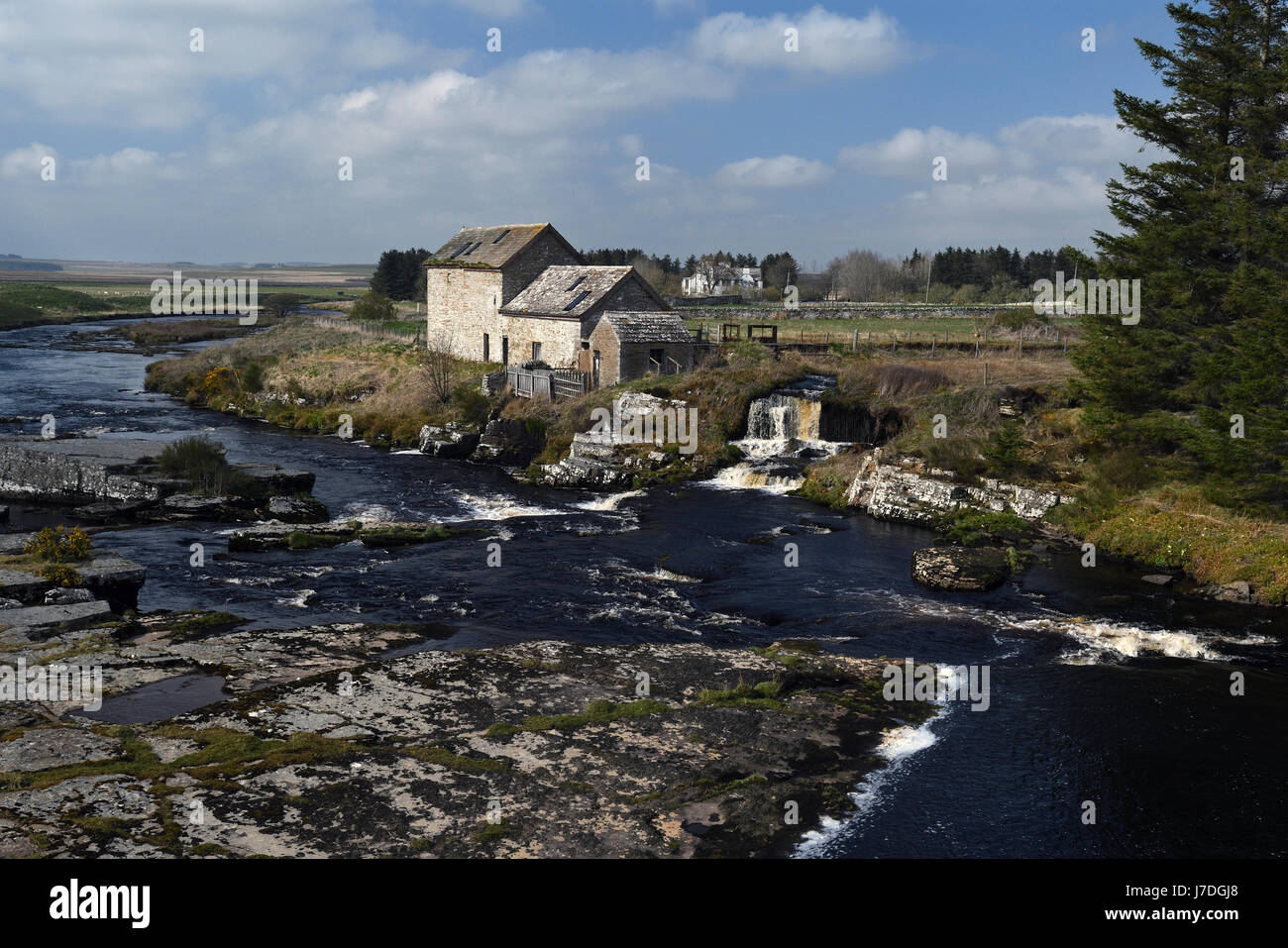derelict water mill;river thurso;caithness;scotland Stock Photo - Alamy