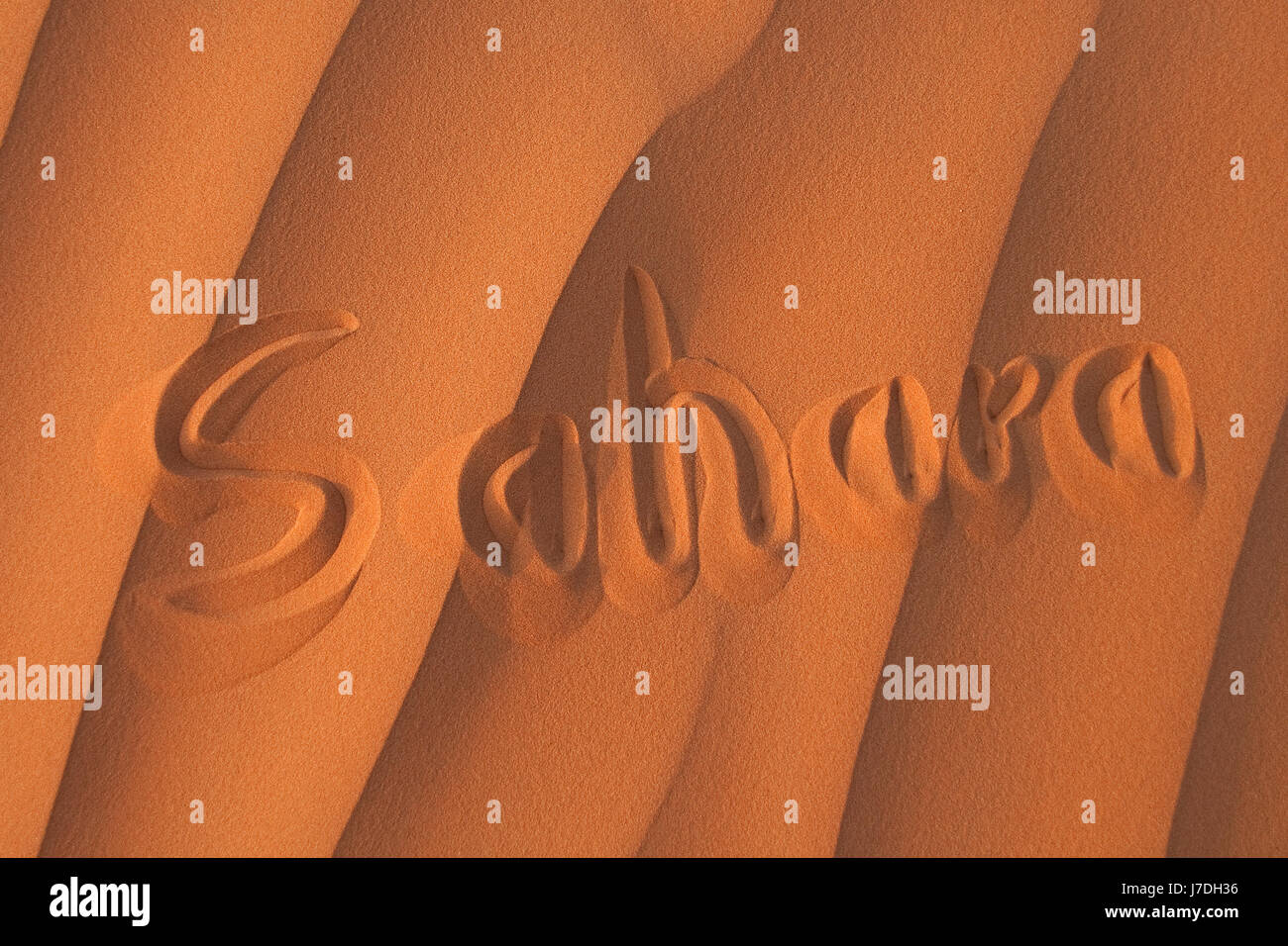 writing in the sand of the sahara Stock Photo - Alamy