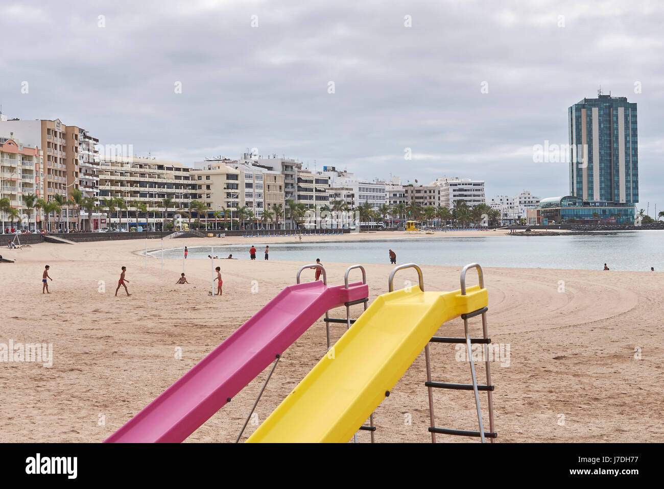 Lanzarote, Arrecife beach Stock Photo - Alamy
