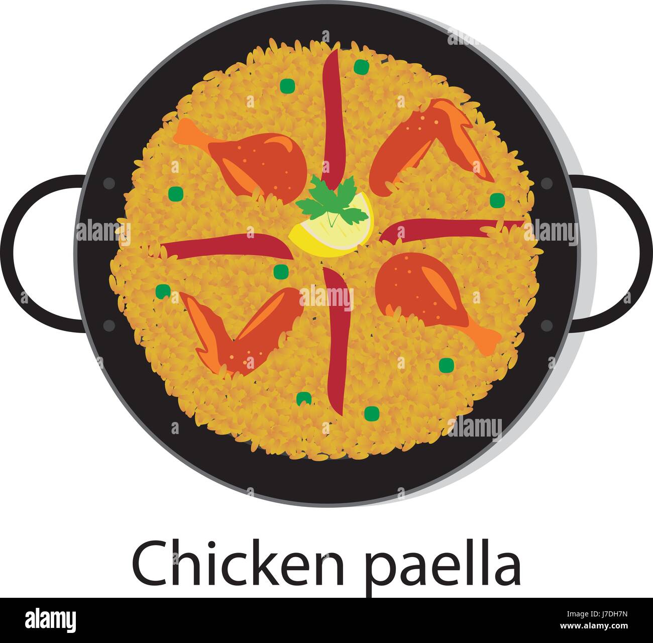 Eating paella, spain Stock Vector Images - Alamy