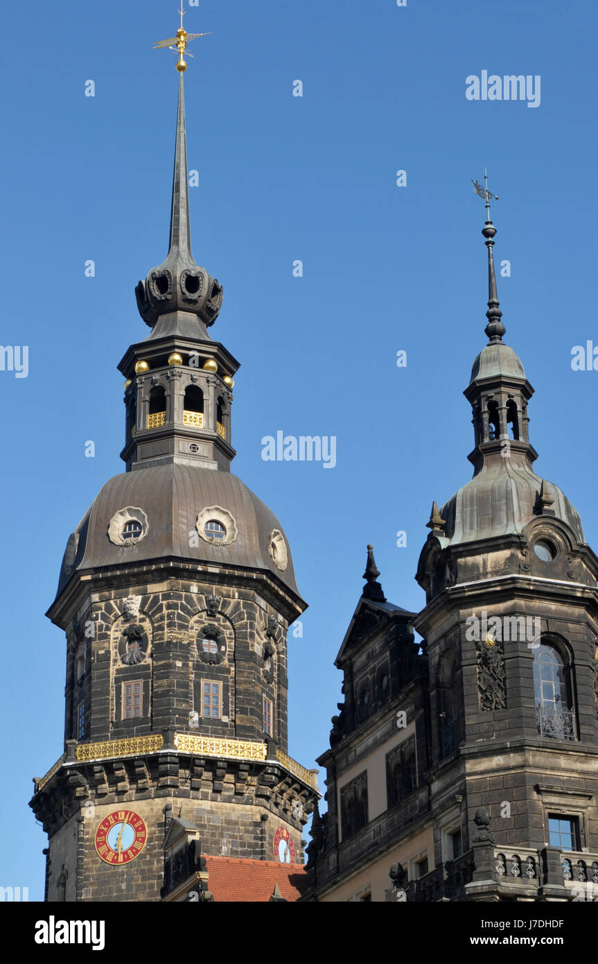 Hausmannsturm tower, part of Residenzschloss Dresden Castle (Schloss ...