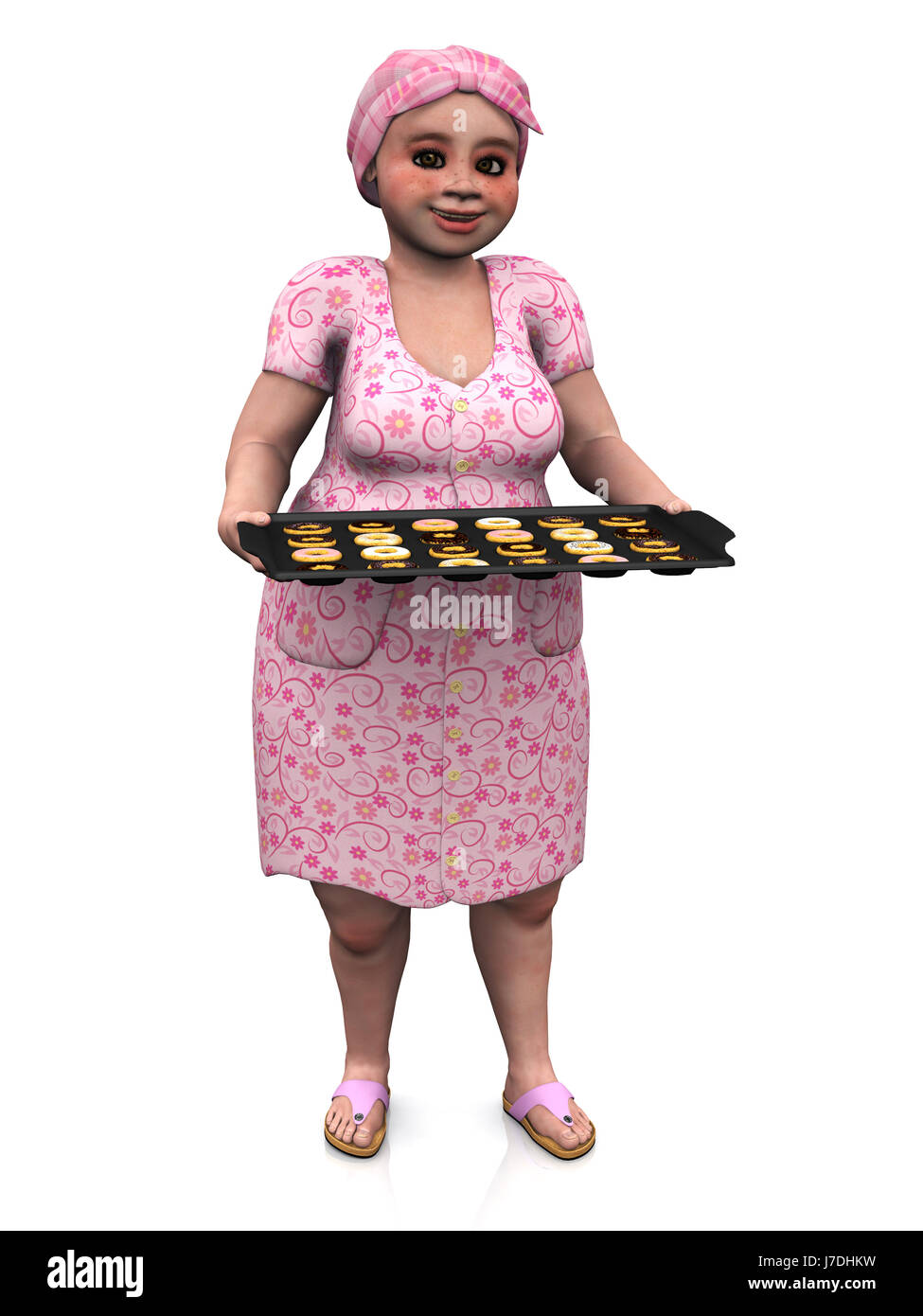 woman housewife lady baking chubby plump woman laugh laughs laughing ...