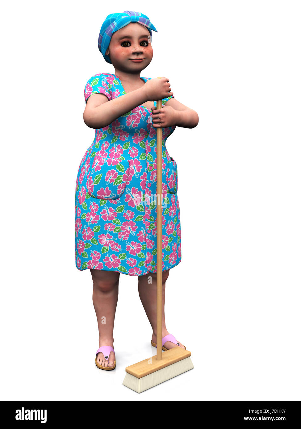 woman housewife lady brush broom cleaning paintbrush brushing cleansing ...